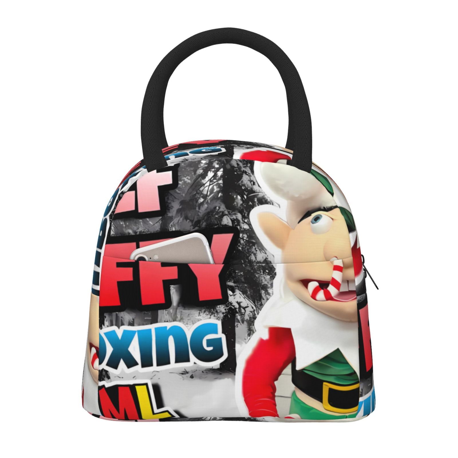 Sigee Sml Jeffy At Print Lunch Bag for Women Men, Reusable Lunch Bag ...