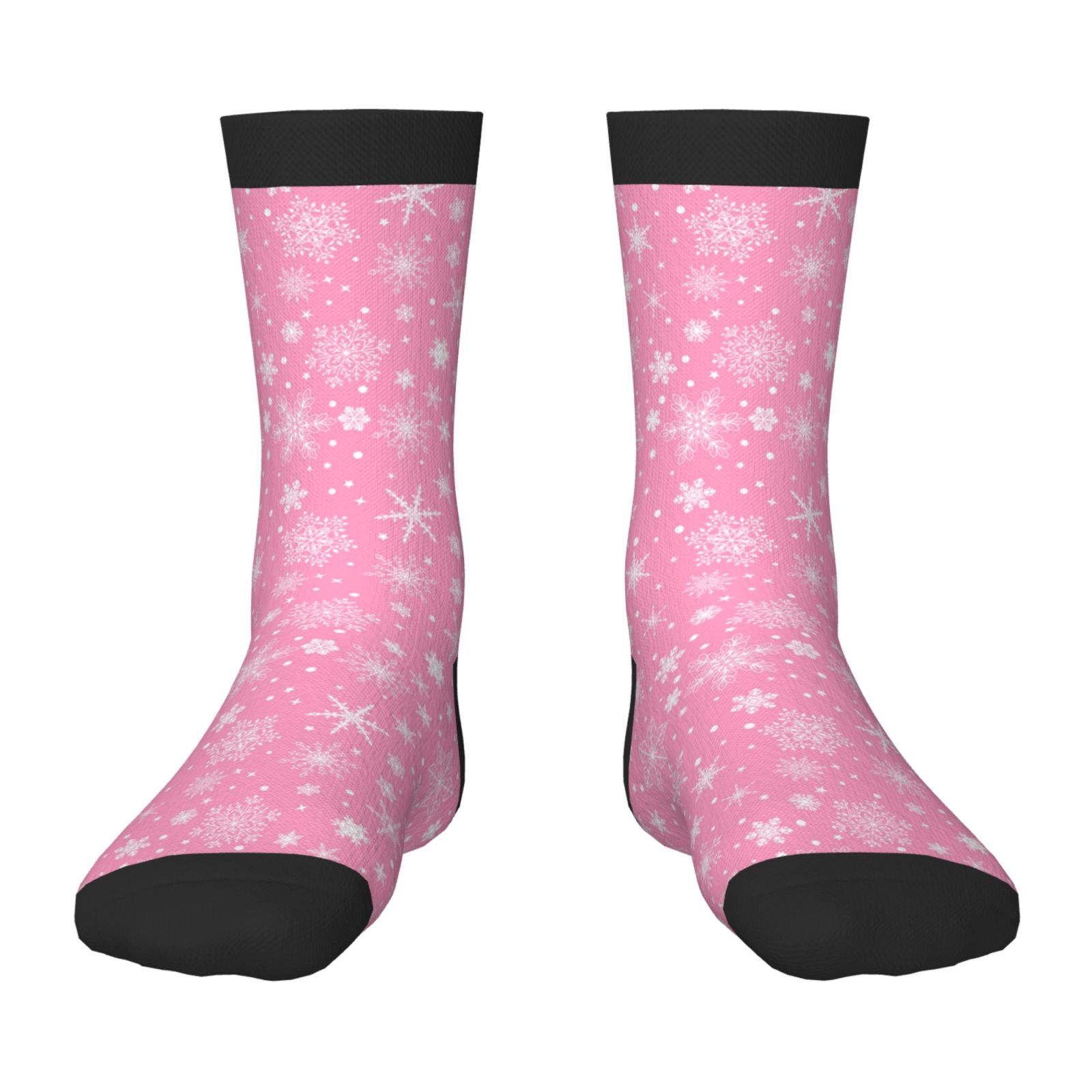 Sigee Snowflake pink backgrounds for Premium Children's Socks Unisex ...