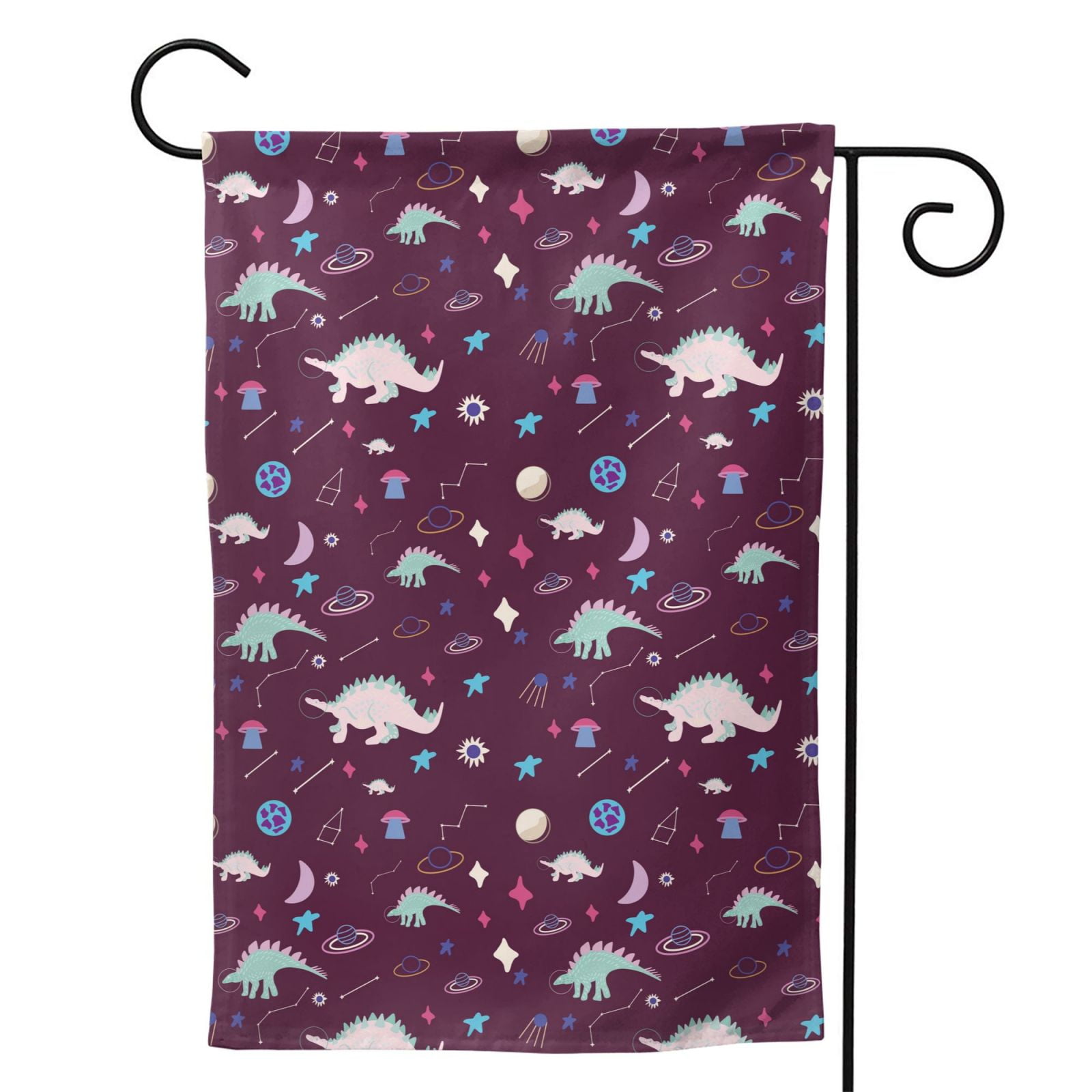 Sigee Space Dinosaur for Live Happy Decorative Small Garden Flag,Double ...