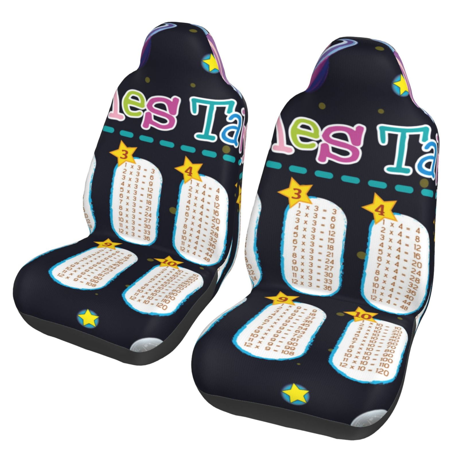 Sigee Space Math Times Tables for Universal Car Seat Covers, Premium ...