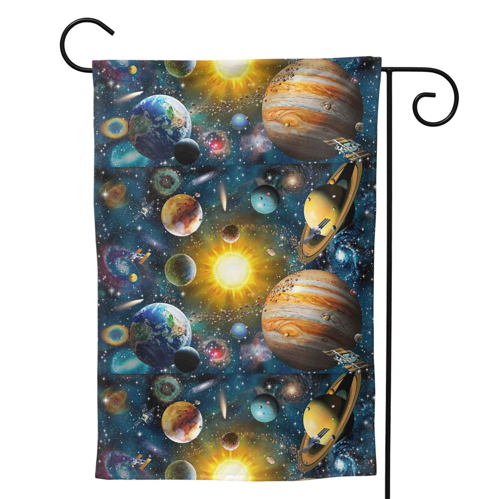 Sigee Space Planet for Live Happy Decorative Small Garden Flag,Double ...