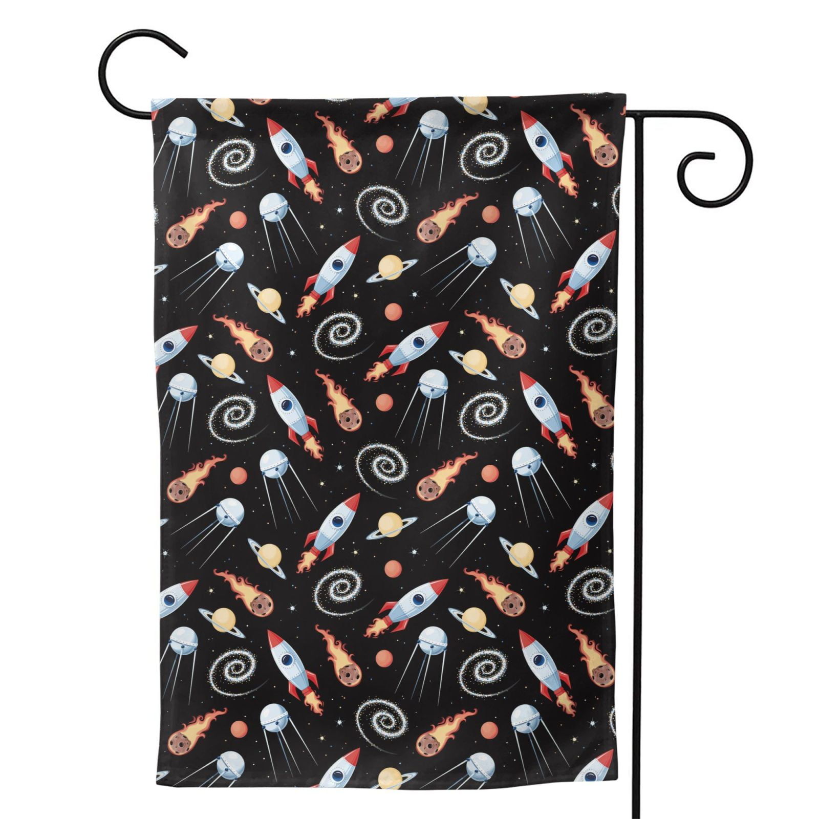 Sigee Space Rocket for Live Happy Decorative Small Garden Flag,Double ...