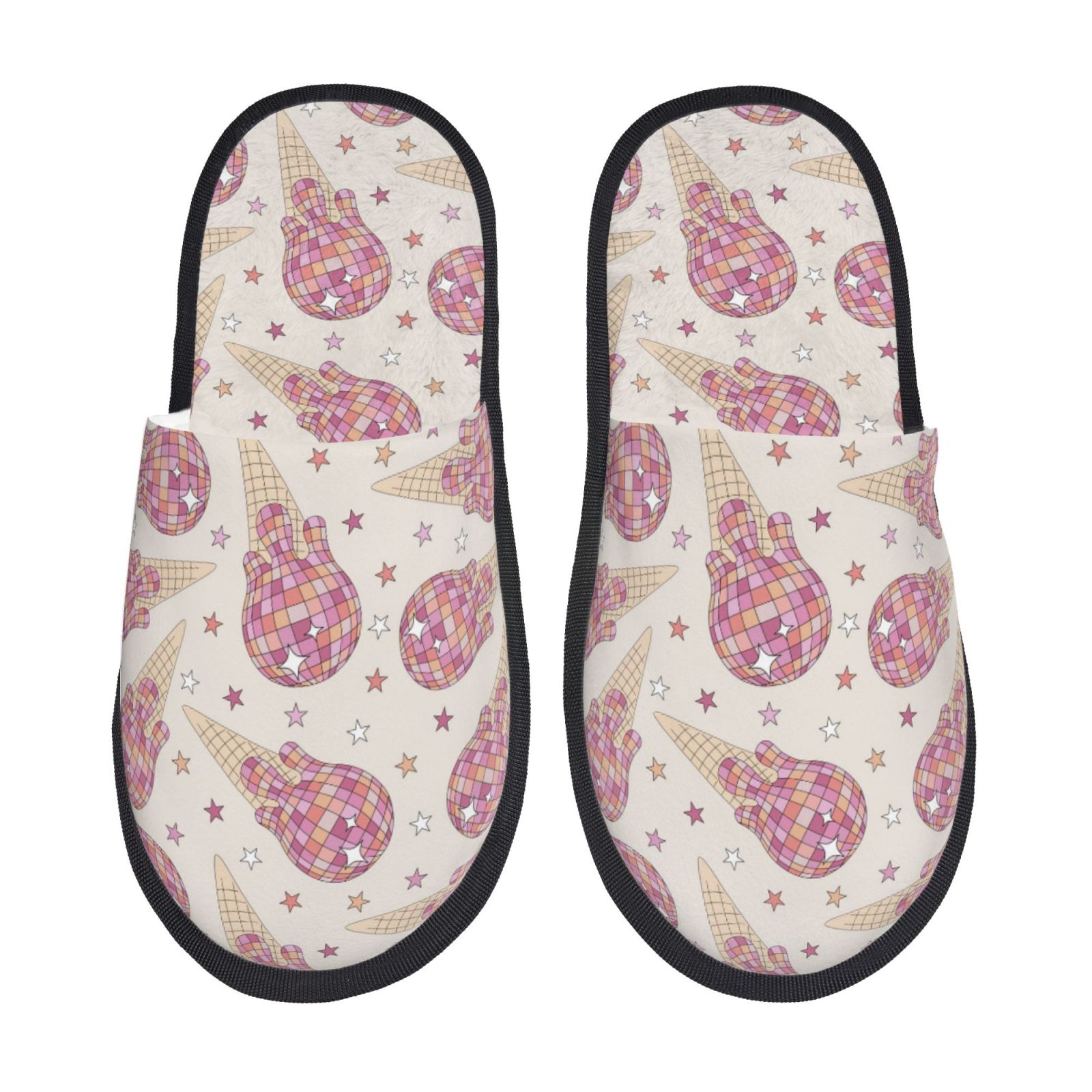 Sigee Sparkling Ice Cream for Cozy Furry Slippers Super Soft Indoor and ...