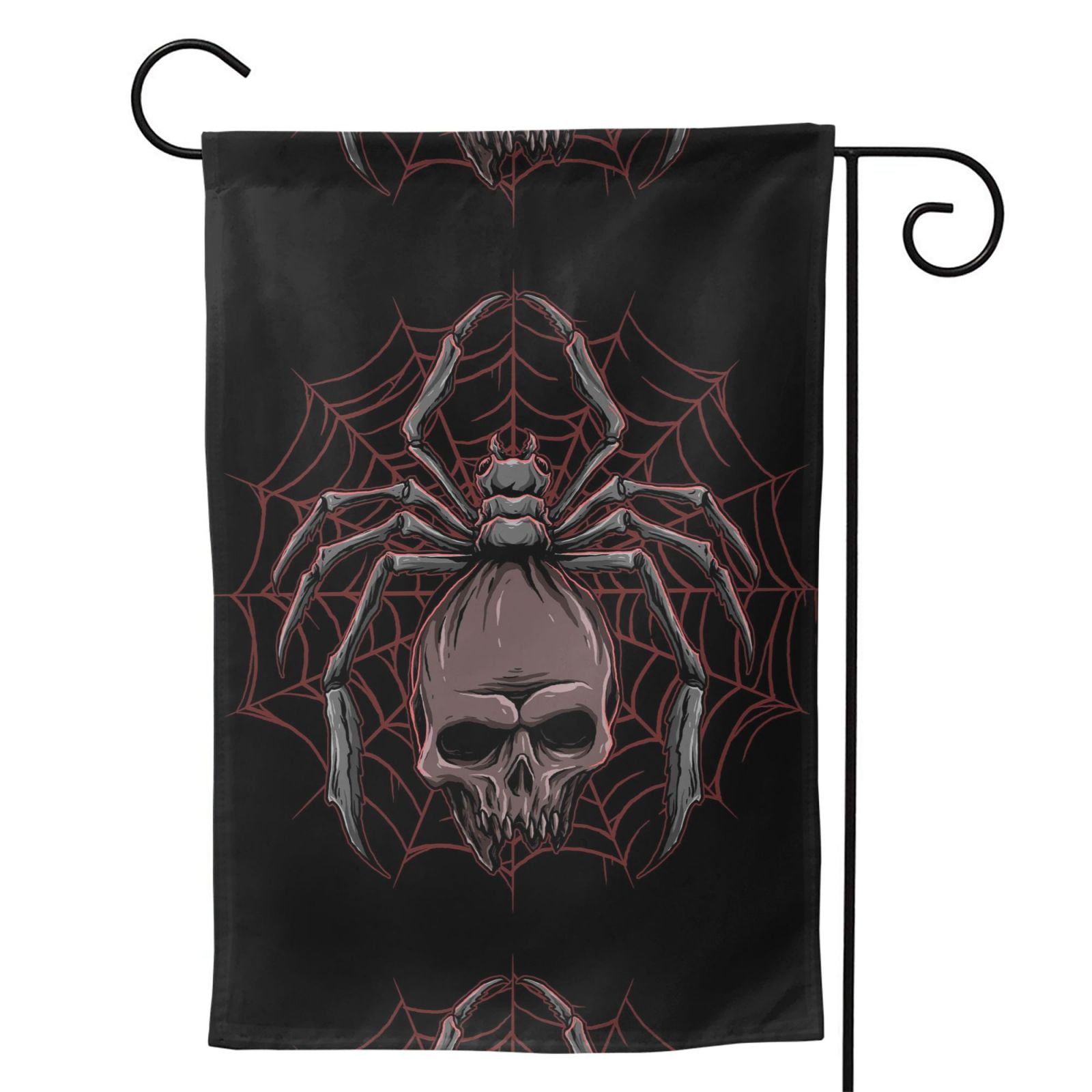 Sigee Spider with Skull for Live Happy Decorative Small Garden Flag ...