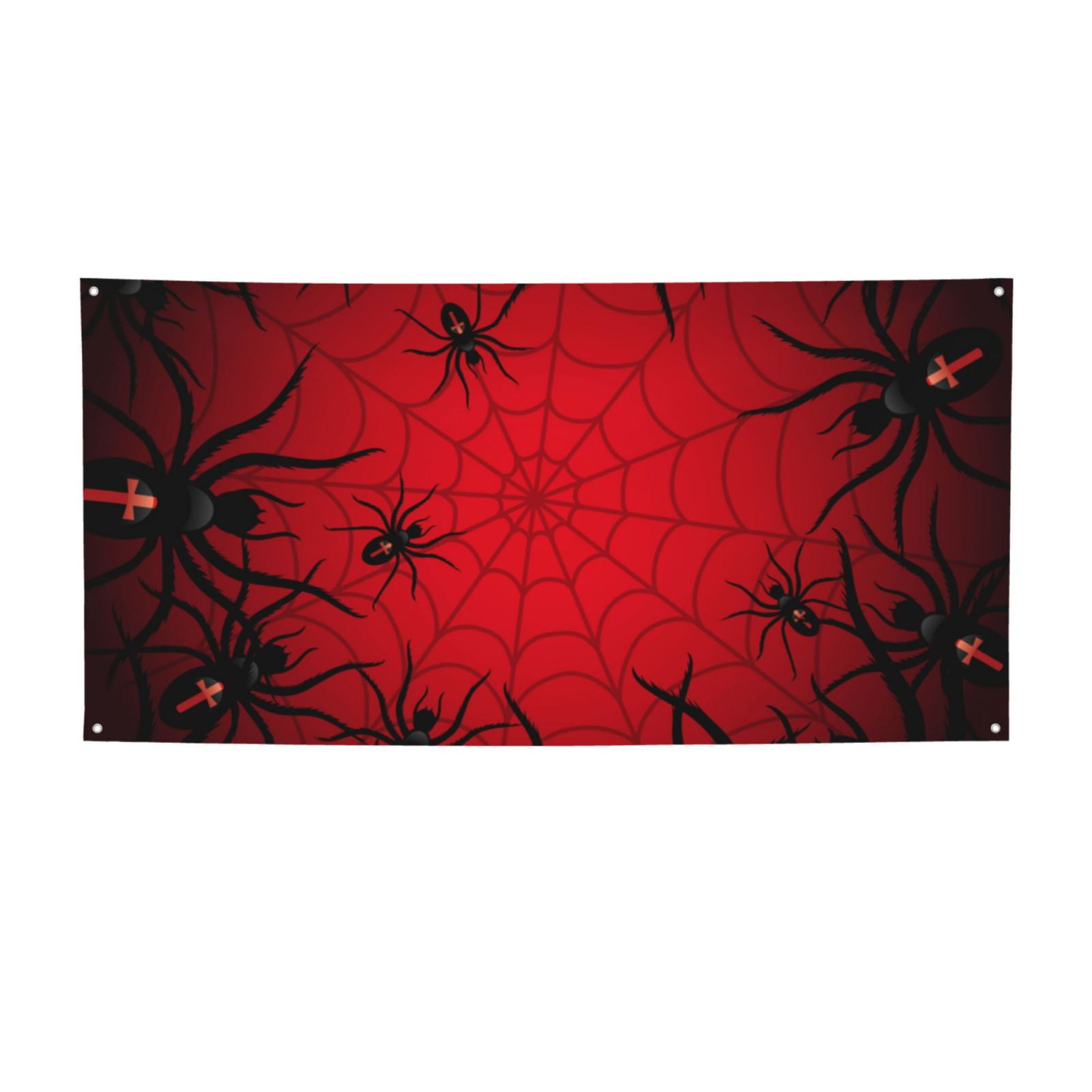 Sigee Spiders On The Web And Space for Large Happy Holiday Banner for ...