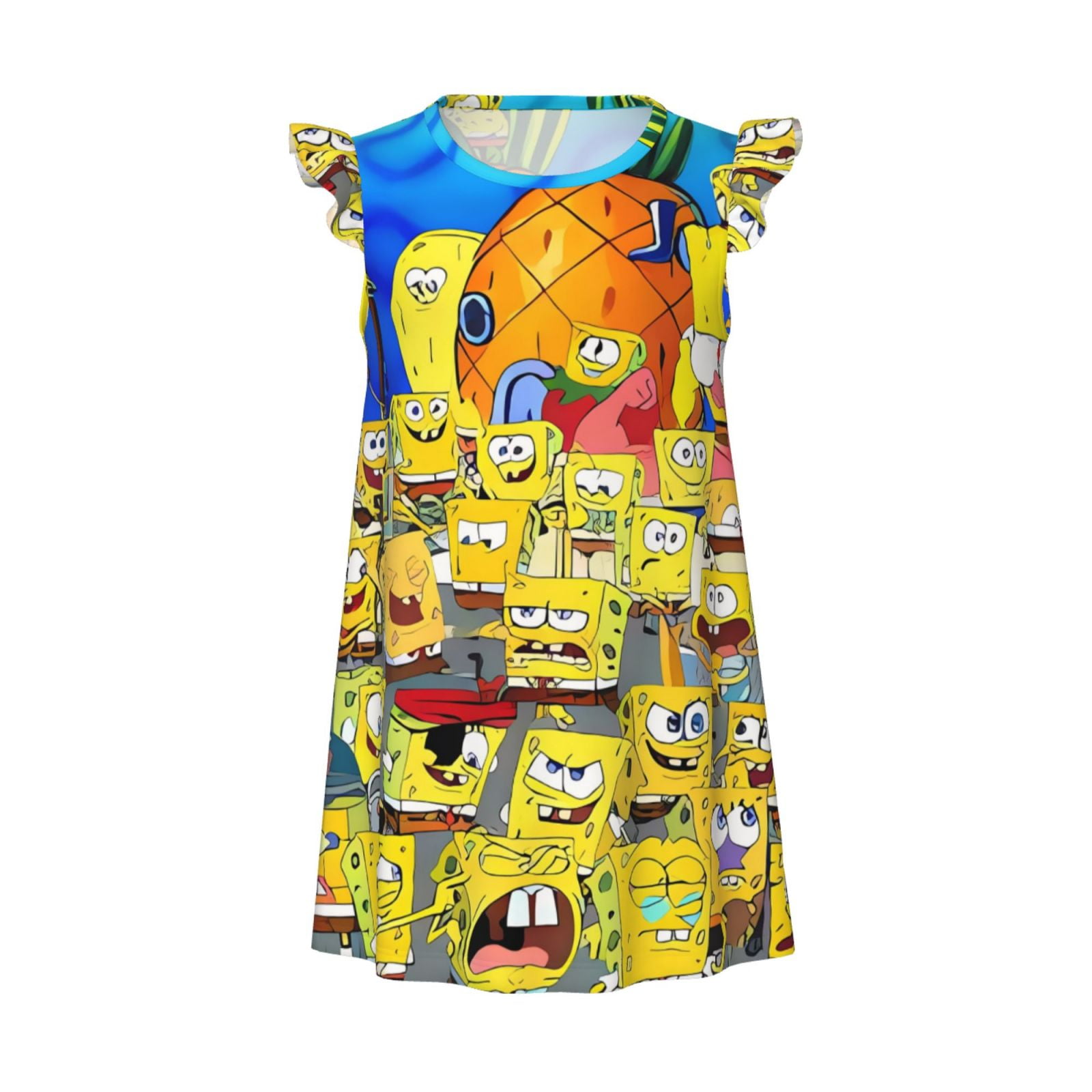 Sigee SpongeBob SquarePants Z for Girls Sleepwear, Night Sleep Dress ...