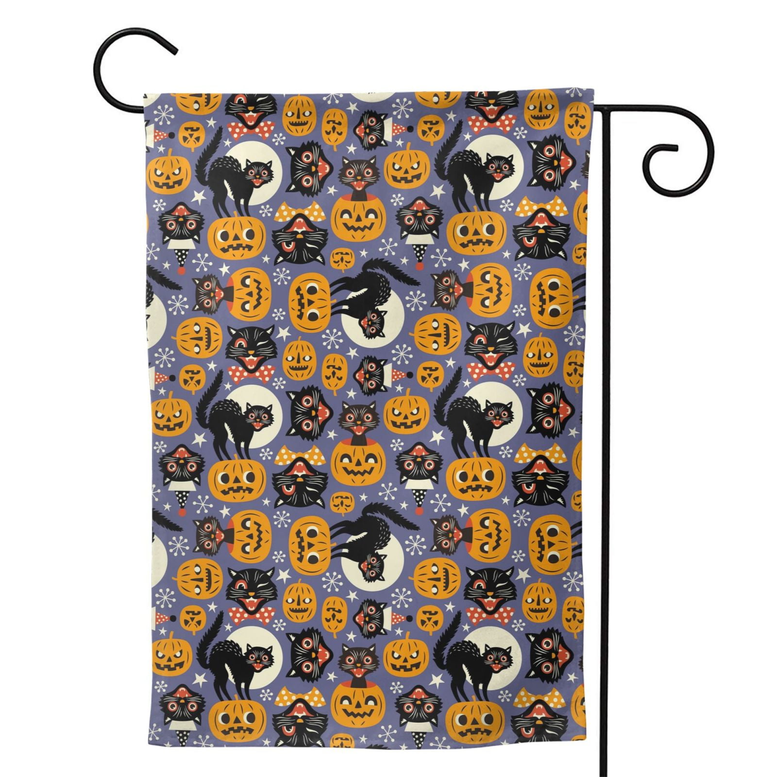 Sigee Spooky Cats And Halloween Pumpkins for Live Happy Decorative ...