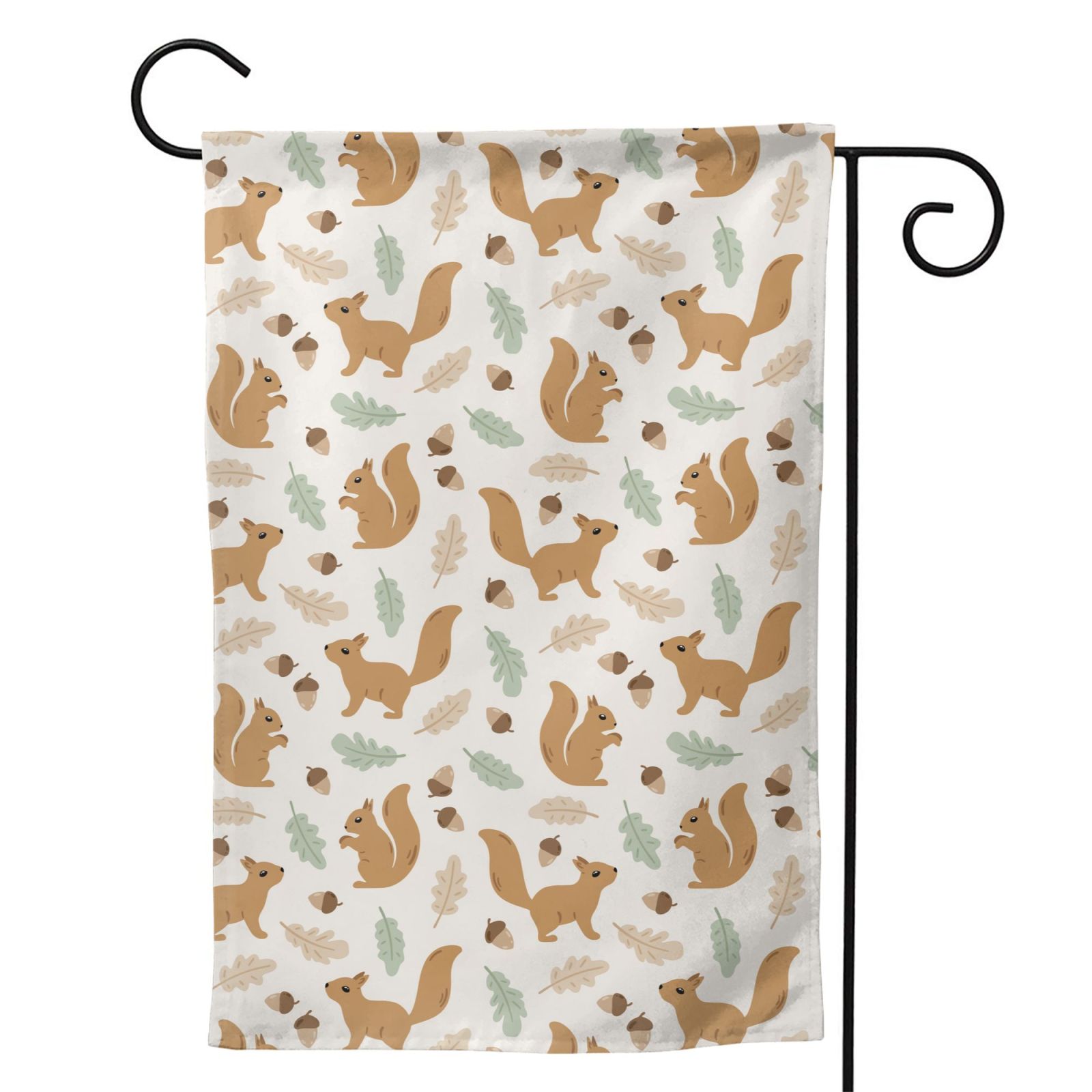 Sigee Squirrel And Leaves for Live Happy Decorative Small Garden Flag ...