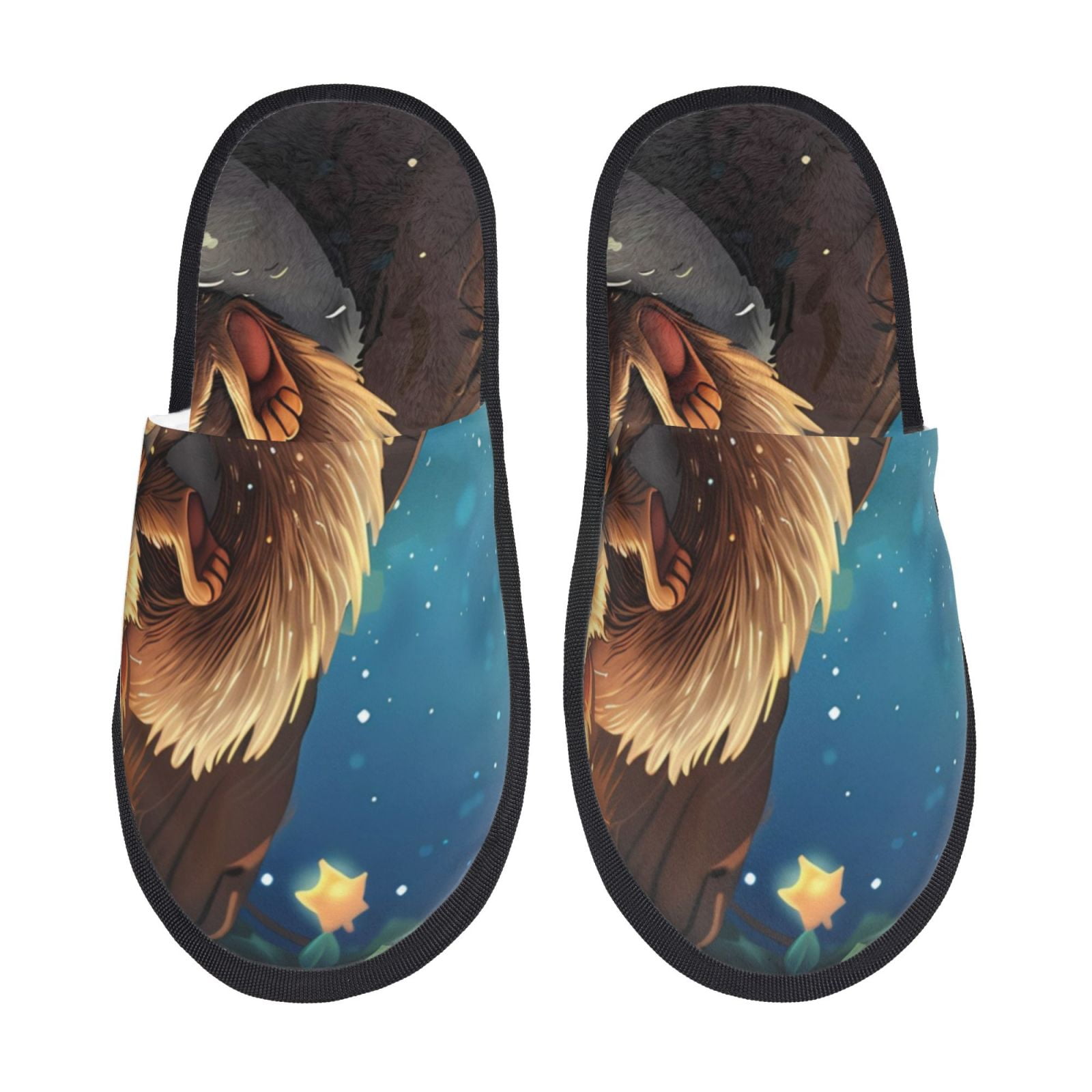 Sigee Squirrel Sleeping In Tree for Cozy Furry Slippers Super Soft ...