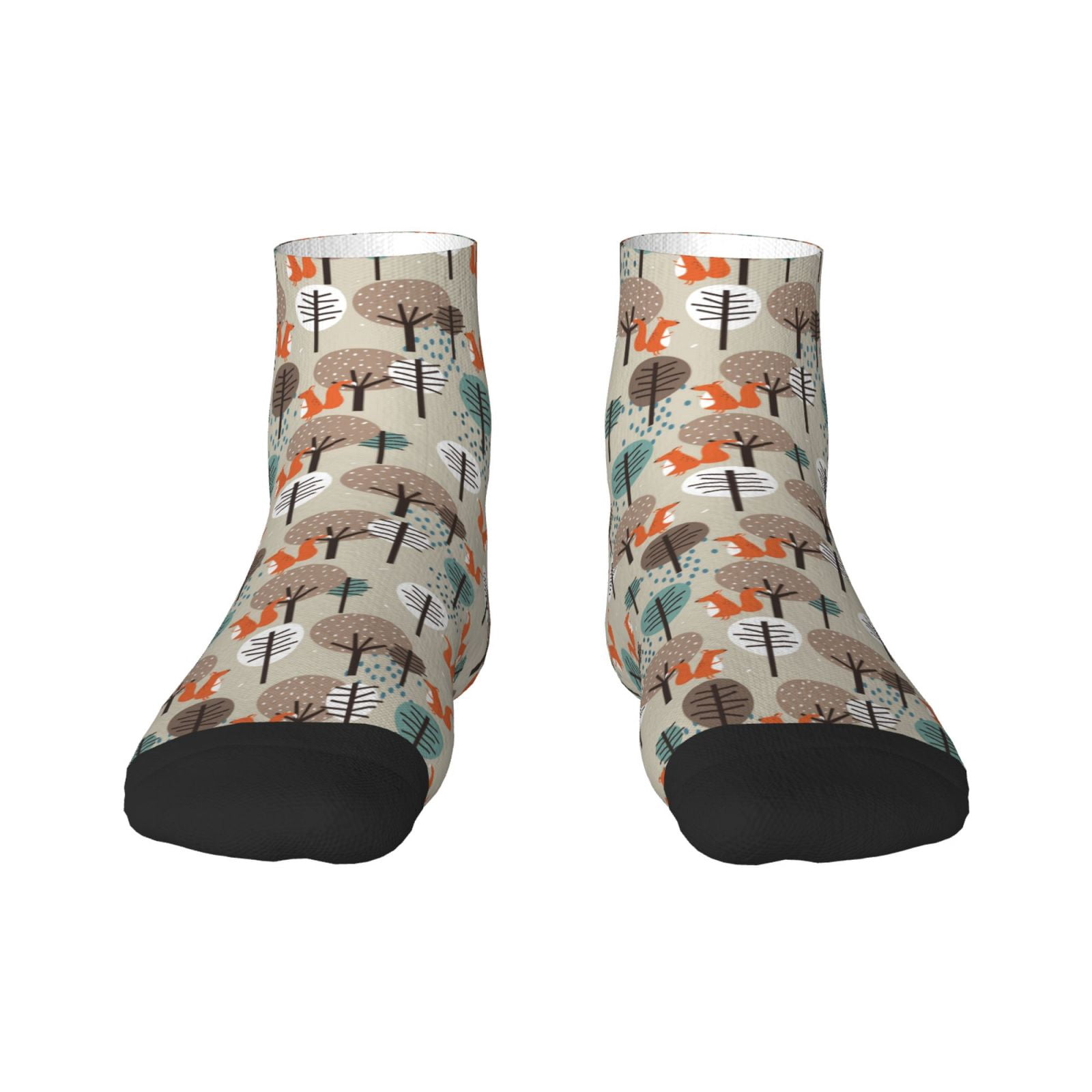Sigee Squirrels and Trees for Crew Soft Moisture-wicking Socks ,Cushion Moisture Wicking Boot ...