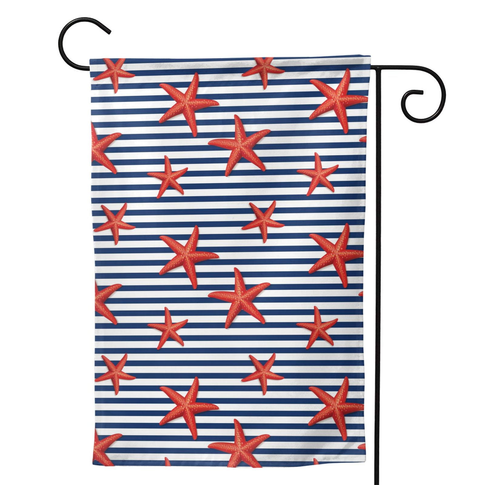 Sigee Starfish Navy Blue Stripe for Live Happy Decorative Small Garden ...