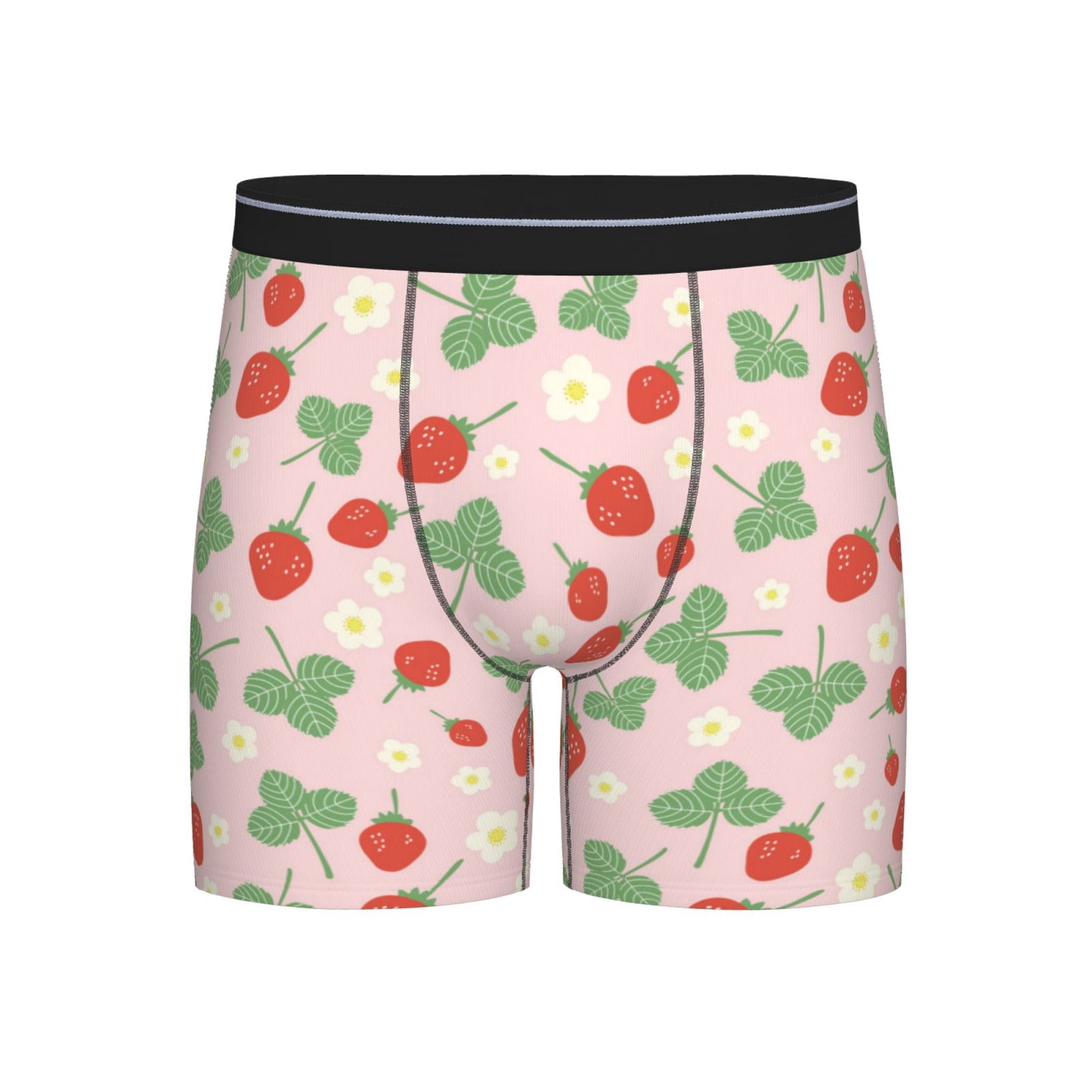 Sigee Strawberry And Flowers for Men's Boxer Briefs,Moisture Wicking ...