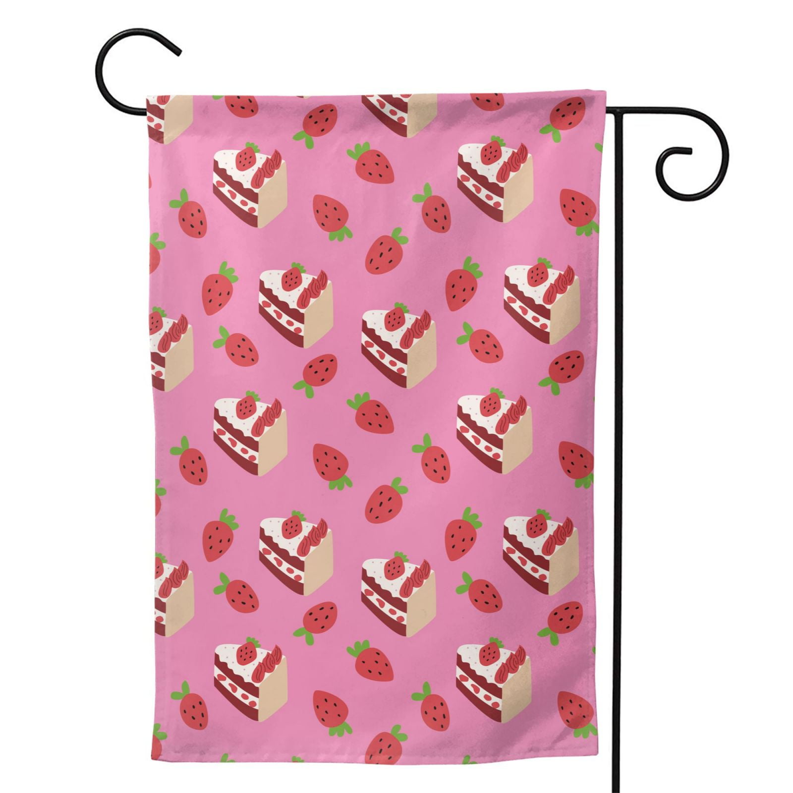 Sigee Strawberry Cake for Live Happy Decorative Small Garden Flag ...