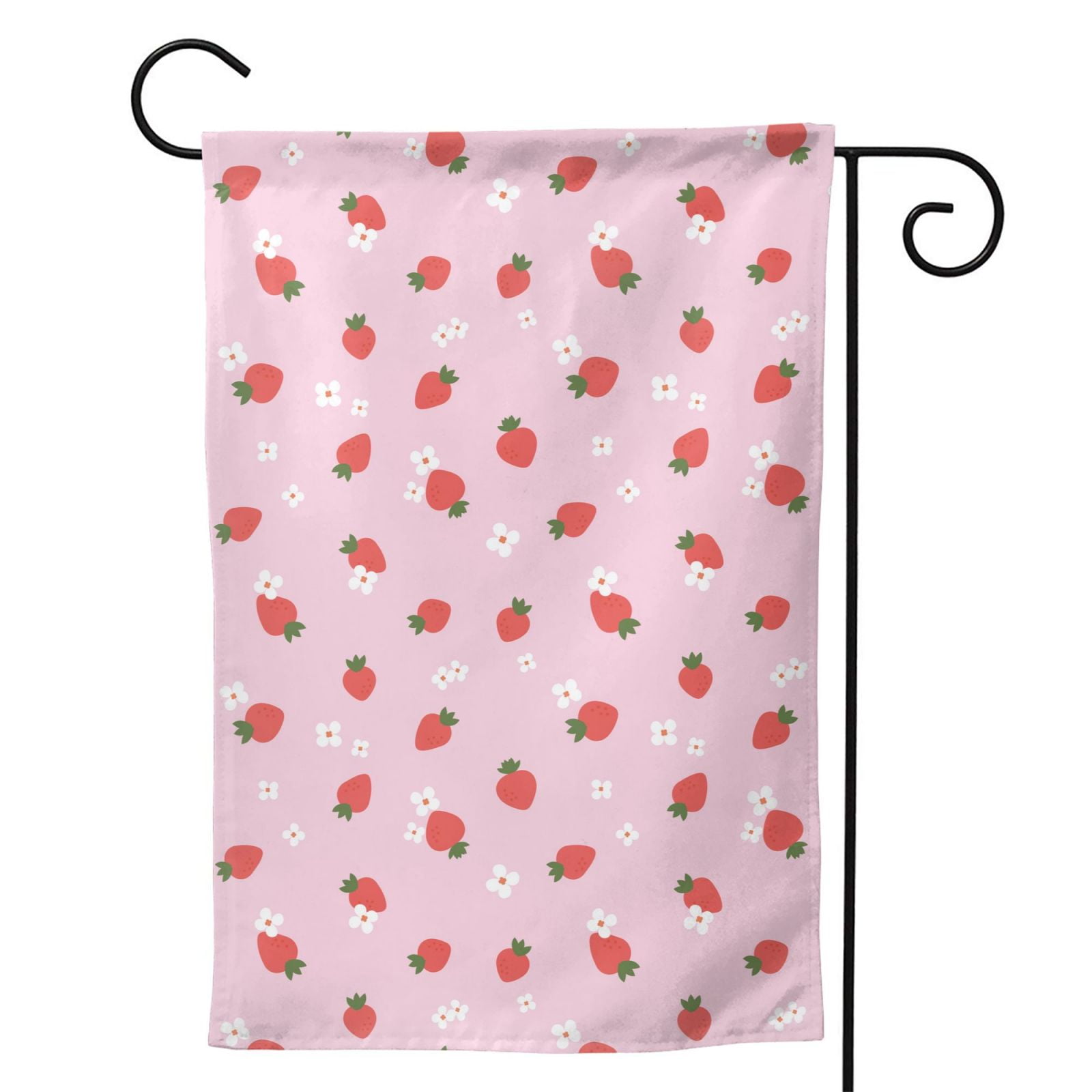 Sigee Strawberry Floral for Live Happy Decorative Small Garden Flag ...
