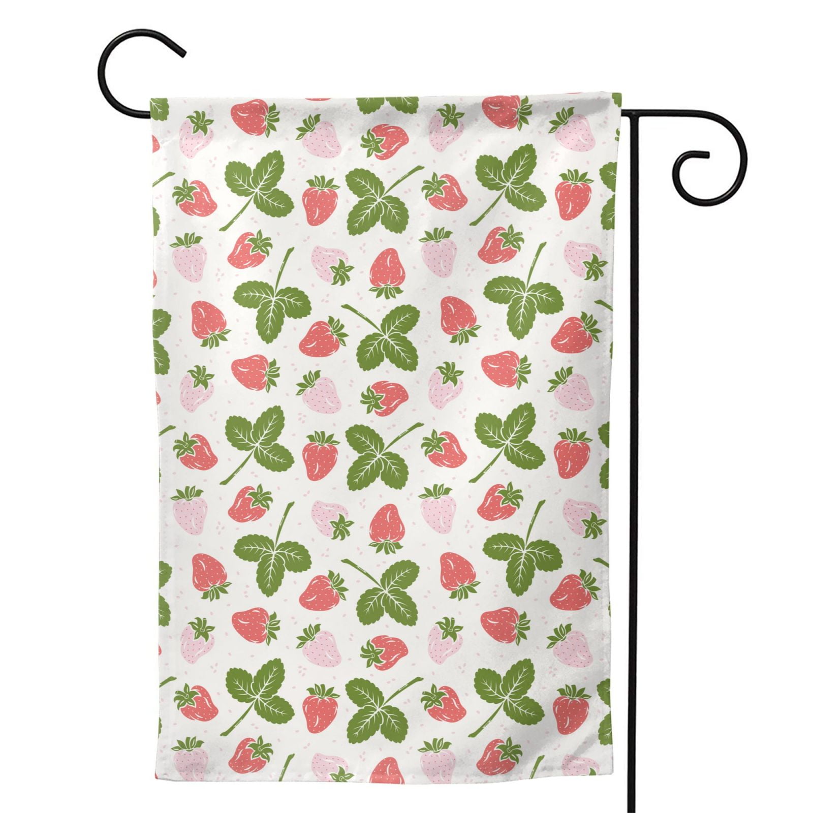 Sigee Strawberry Floral for Live Happy Decorative Small Garden Flag ...