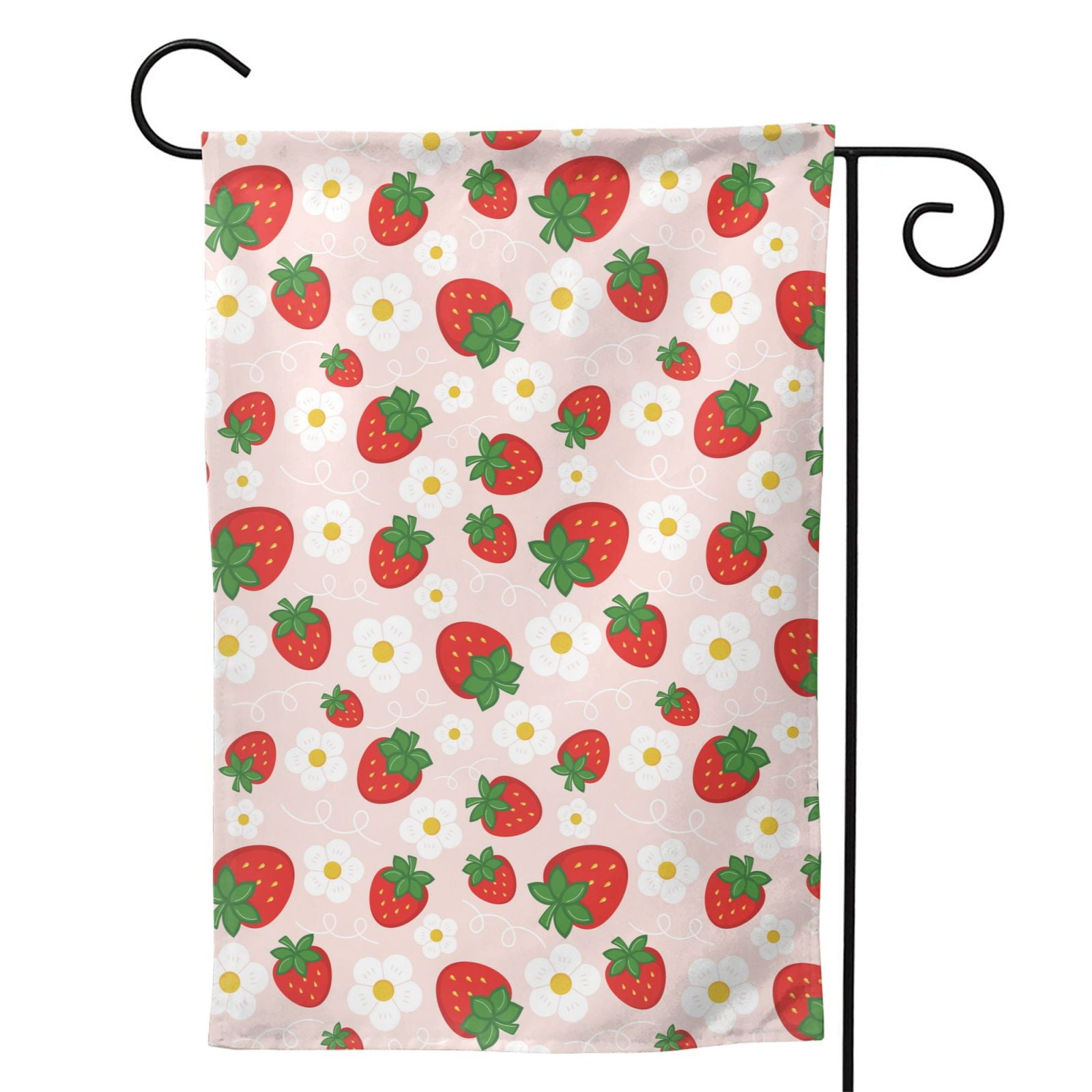 Sigee Strawberry Floral for Live Happy Decorative Small Garden Flag ...