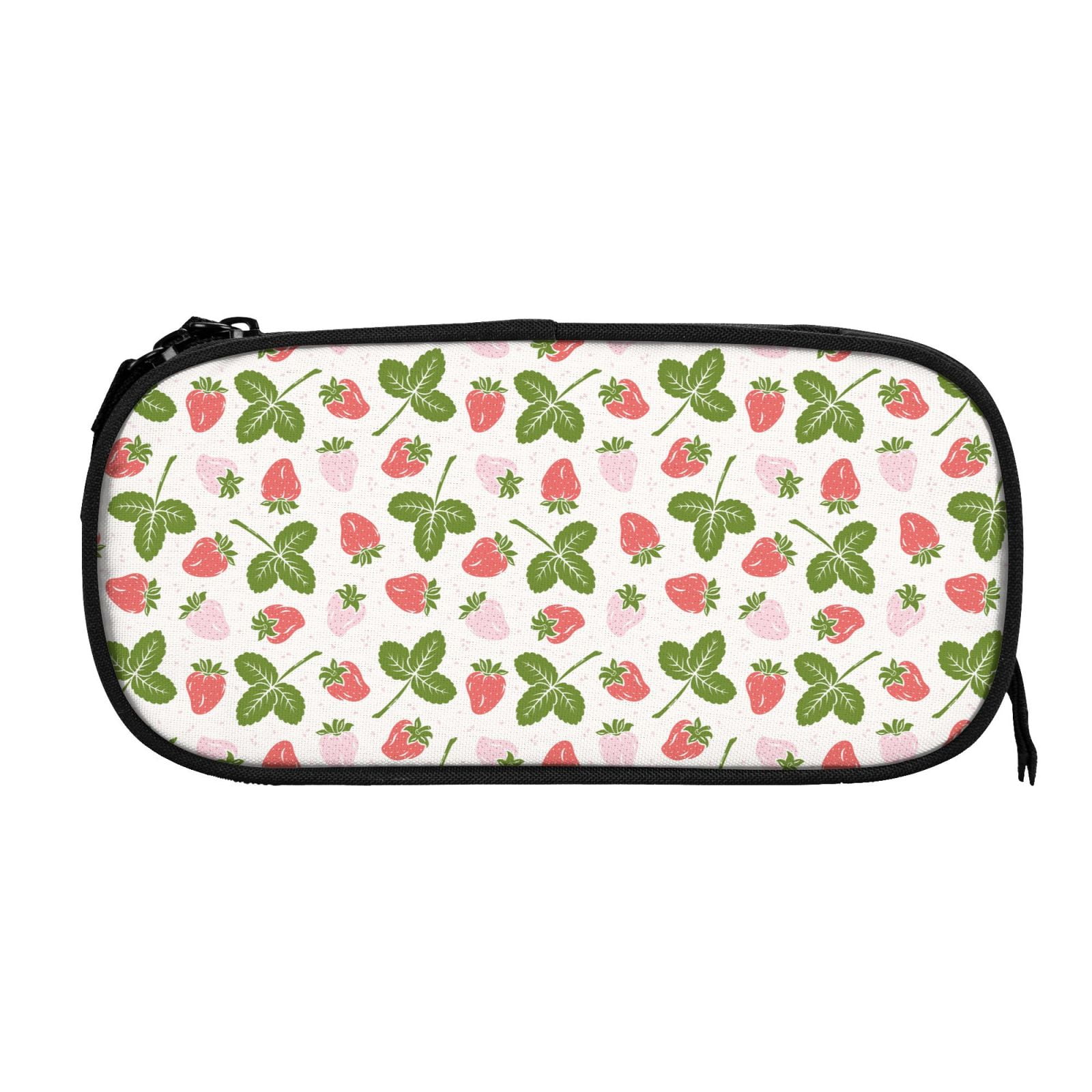 Sigee Strawberry Floral for Portable Pencil Pouch with Zipper for ...