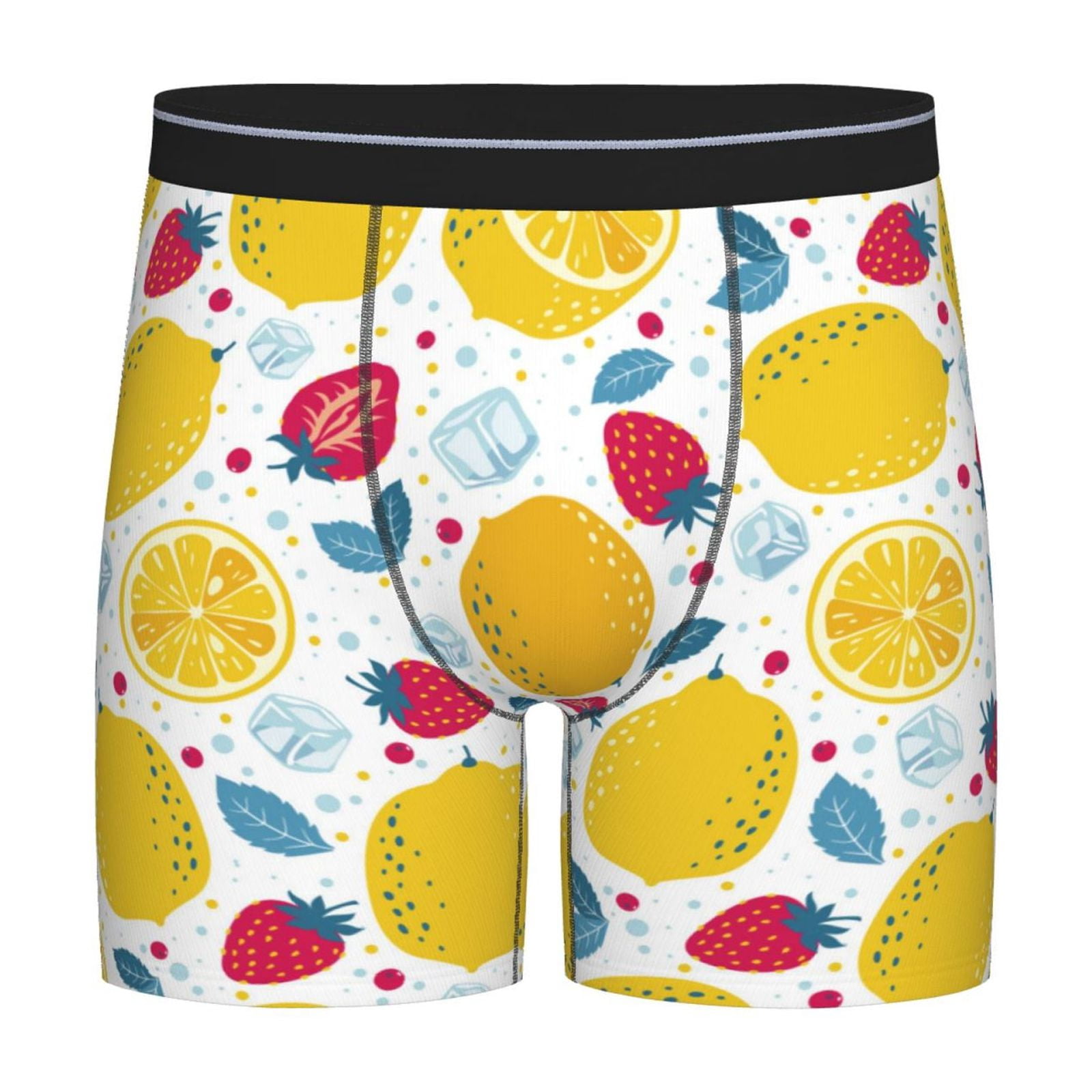 Sigee Strawberry Lemon for Men's Boxer Briefs,Moisture Wicking and ...