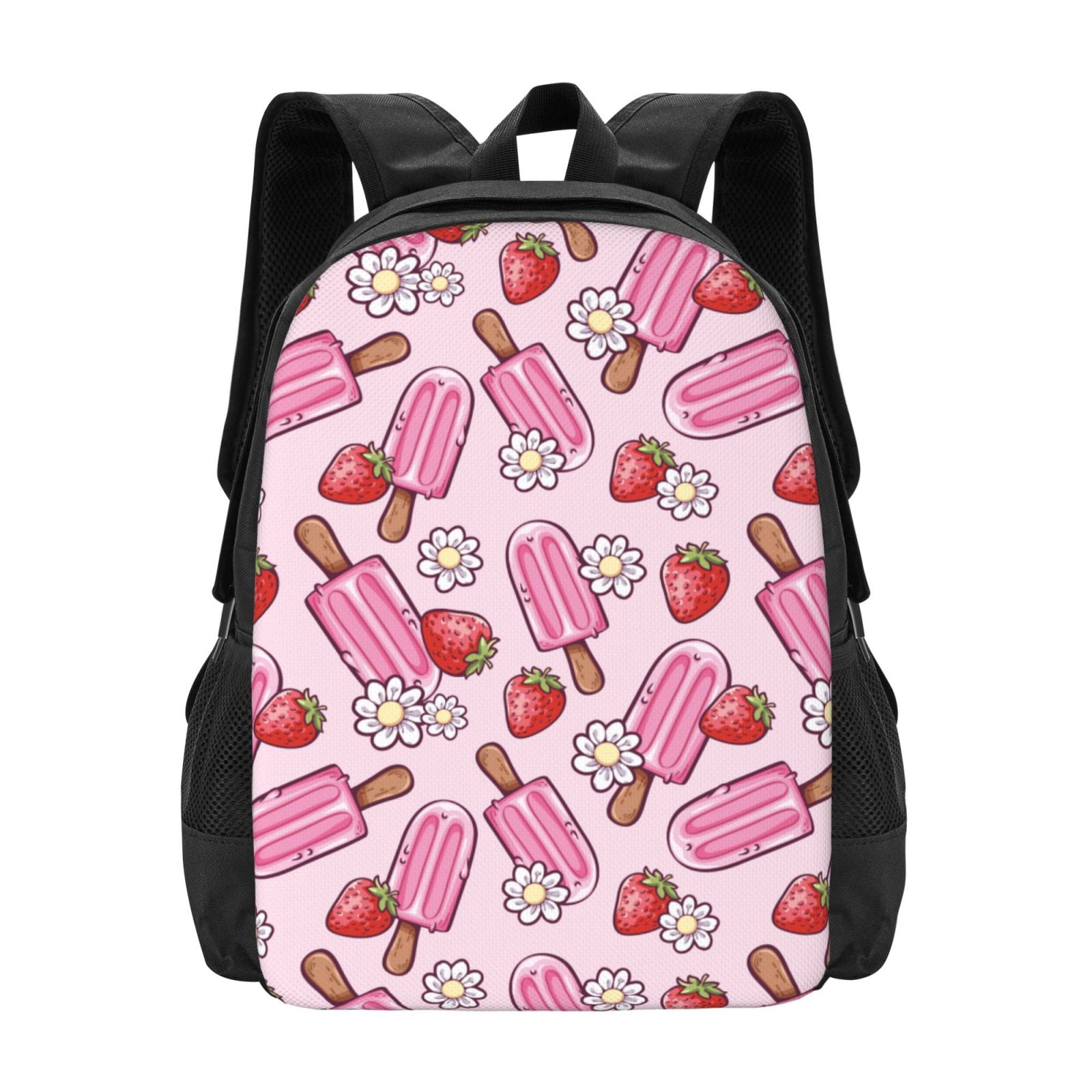 Sigee Strawberry Popsicle for Simple large capacity backpack Travel ...