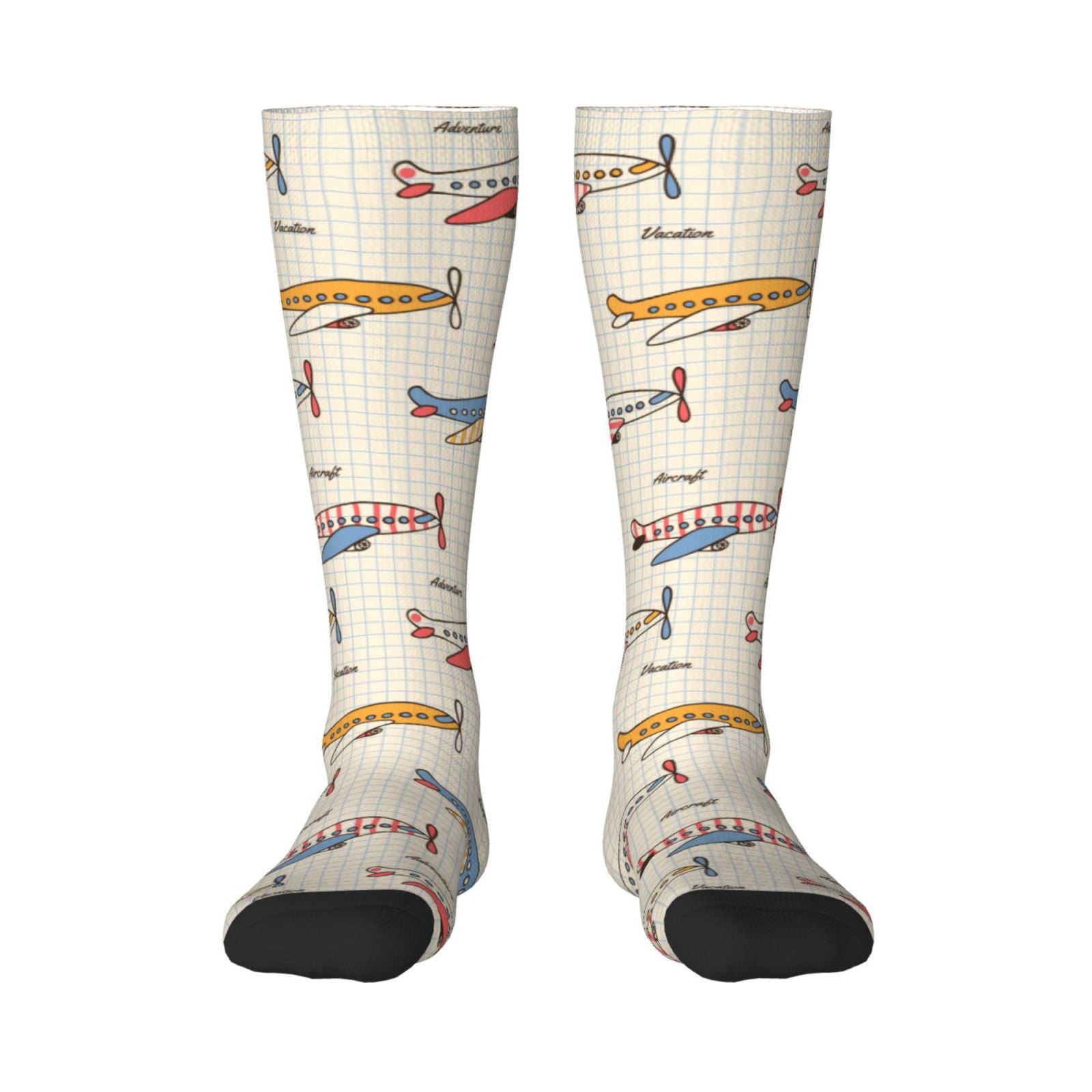 Sigee Striped Vintage Planes for Socks for Men Women Gifts for Him ...