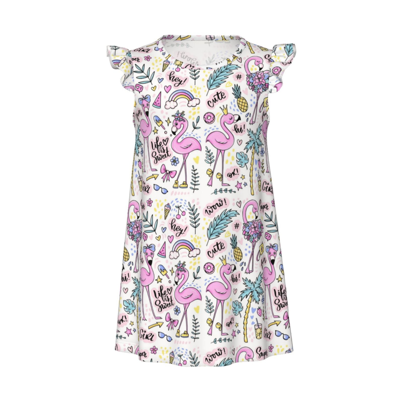Sigee Summer with Flamingo for Girls Sleepwear Nightie,Night Sleep ...