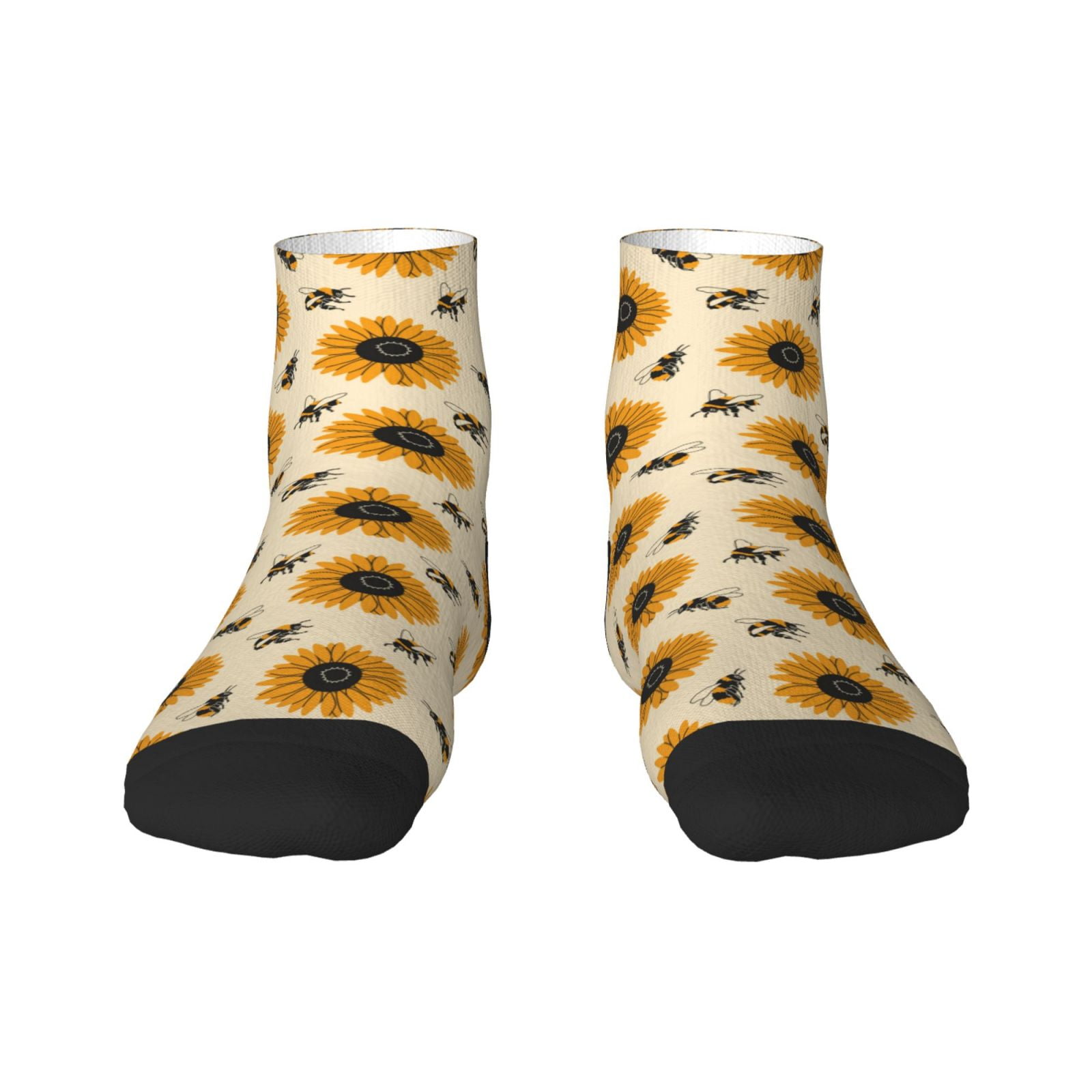 Sigee Sunflowers And Bee for Crew Soft Moisture-wicking Socks ,Cushion ...