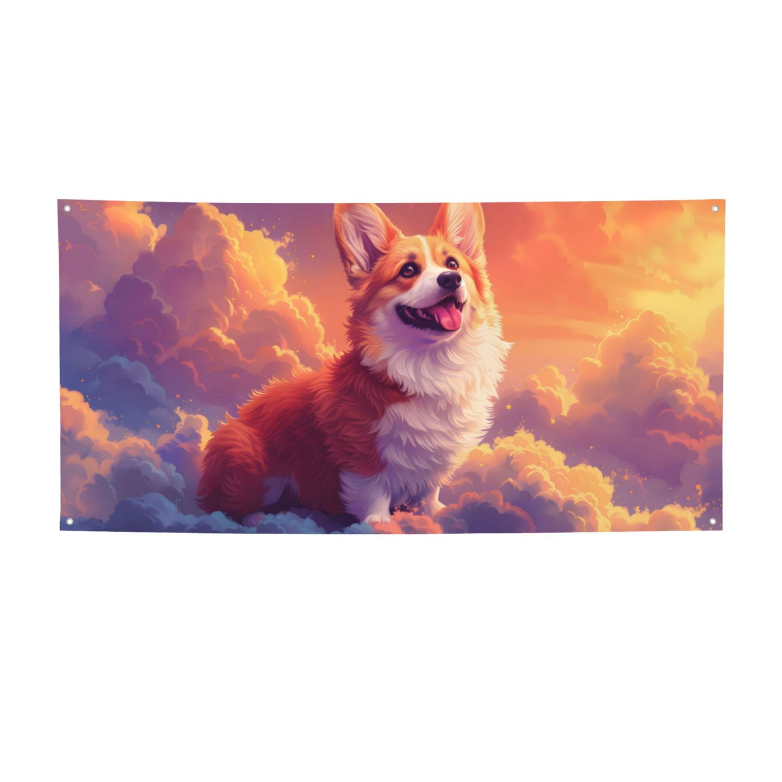 Sigee Sunset Cloud Corgi for Large Happy Holiday Banner for Outdoor ...