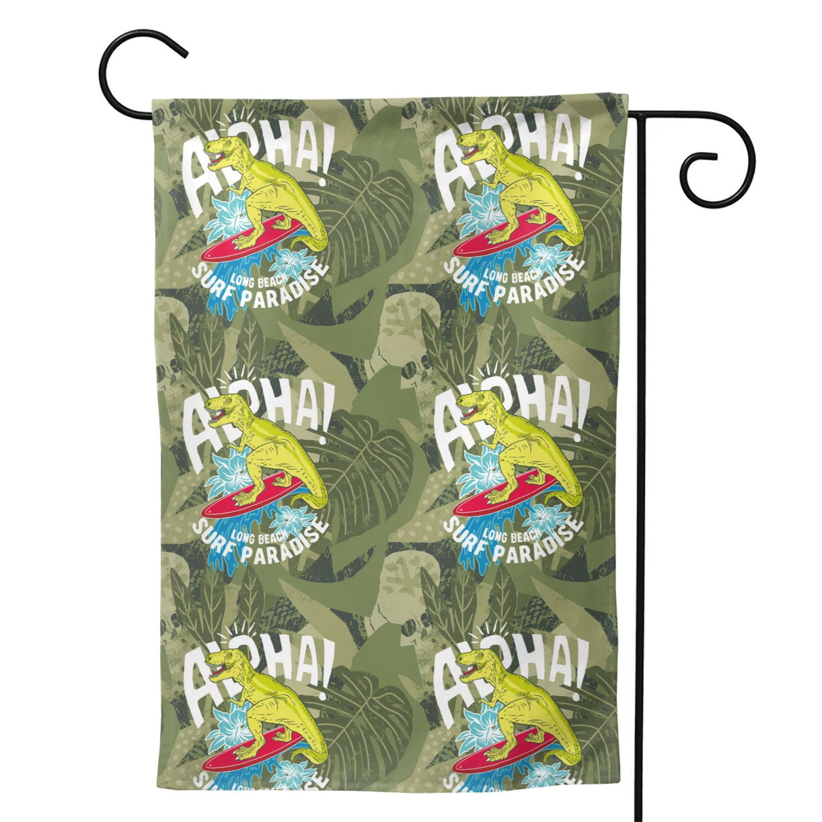 Sigee Surfing Dinosaur for Live Happy Decorative Small Garden Flag ...