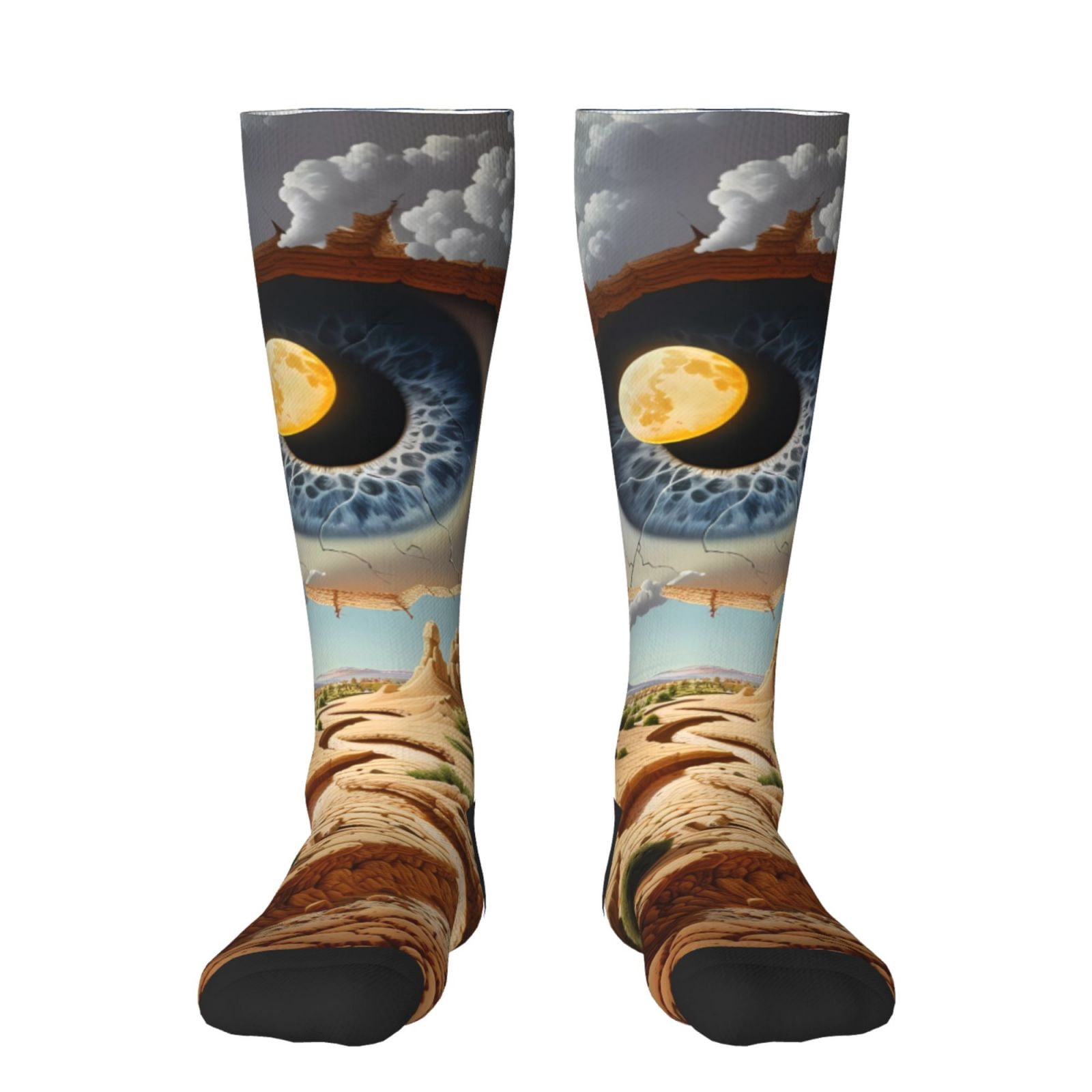 Sigee Surreal Desert Eye Landscape for Socks for Men Women Socks ...
