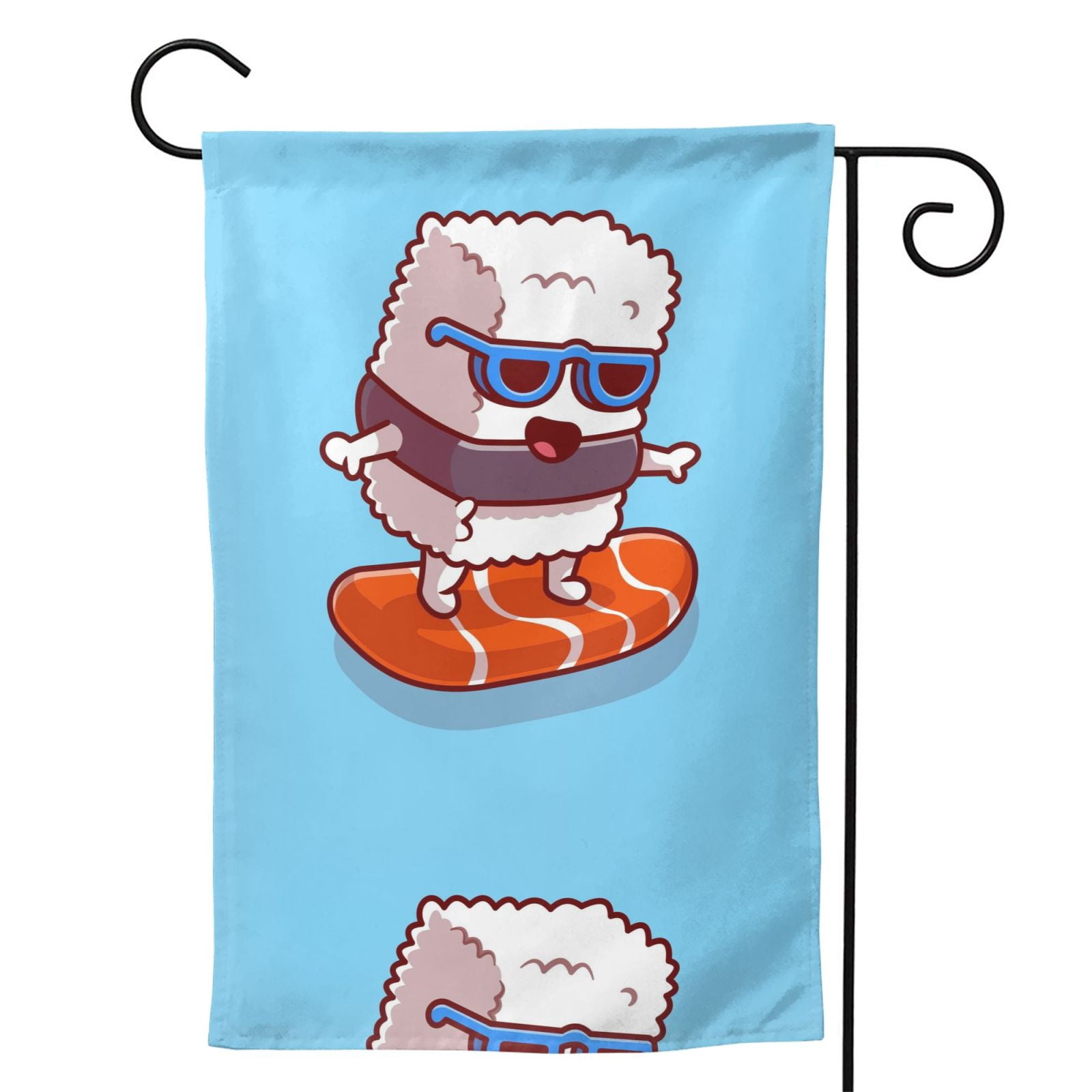 Sigee Sushi Salmon Surfing for Live Happy Decorative Small Garden Flag ...