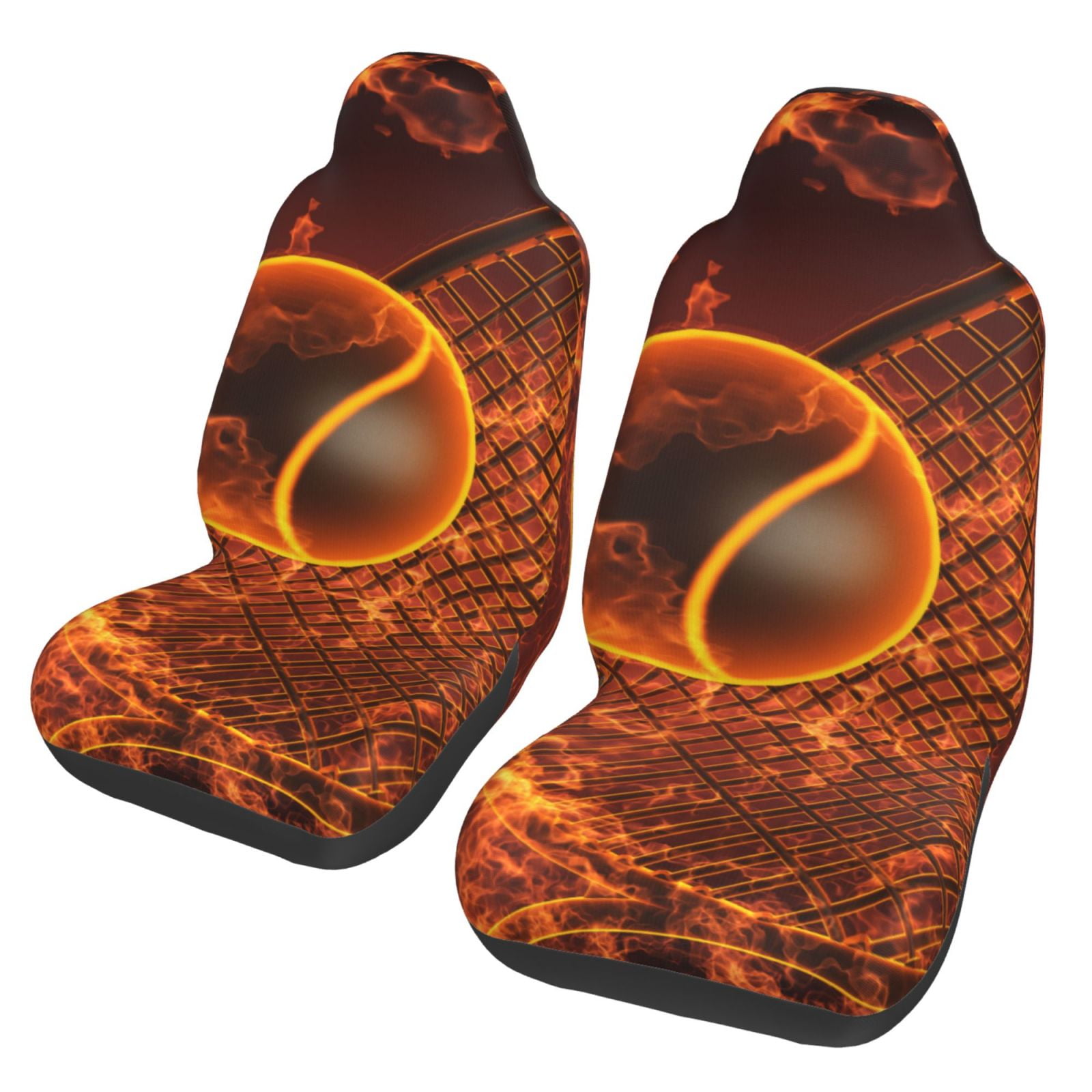 Sigee Tennis Racket In Fire for Universal Car Seat Covers, Premium Car ...