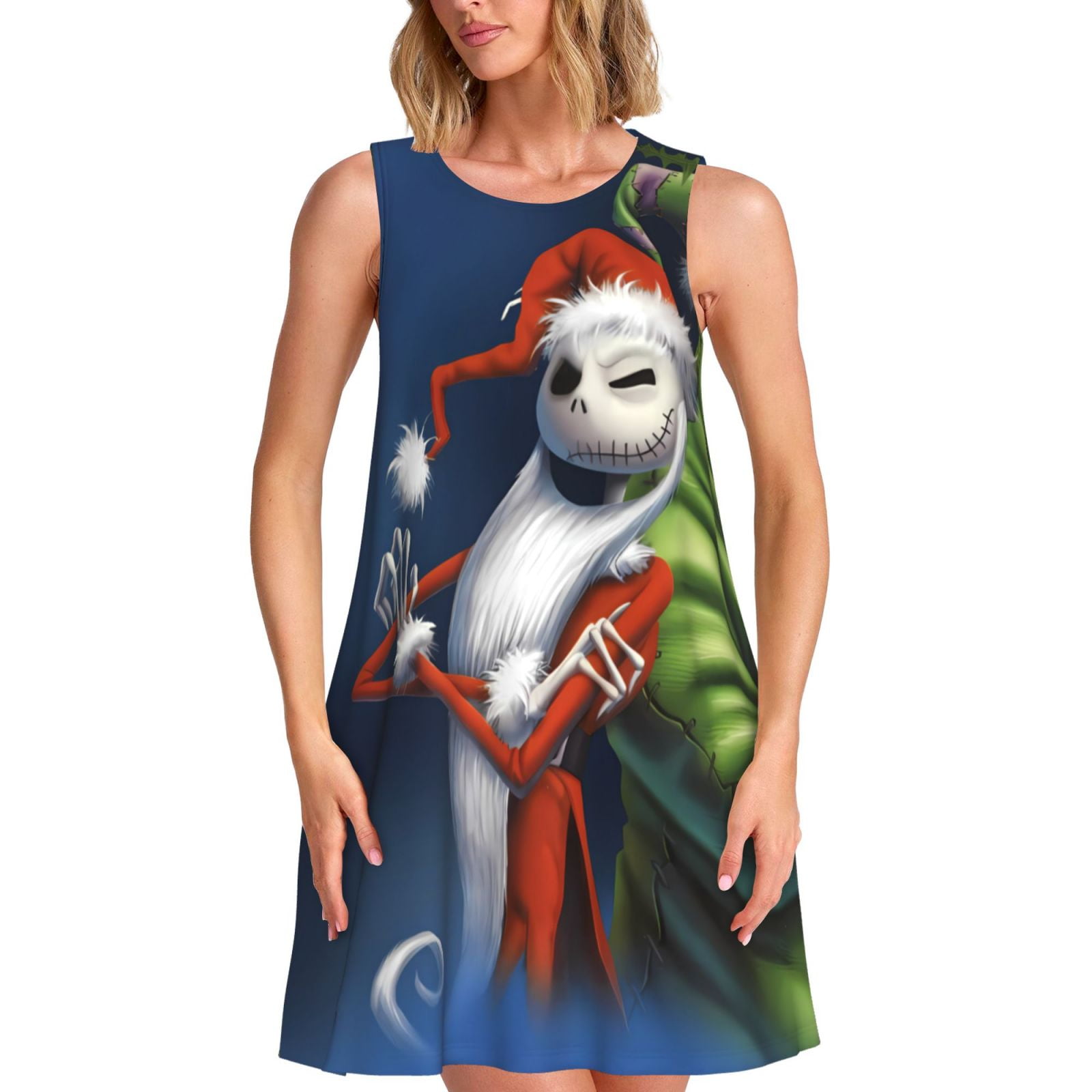 Sigee The Nightmare Before Christmas Aa for Women's Sleeveless Dress ...