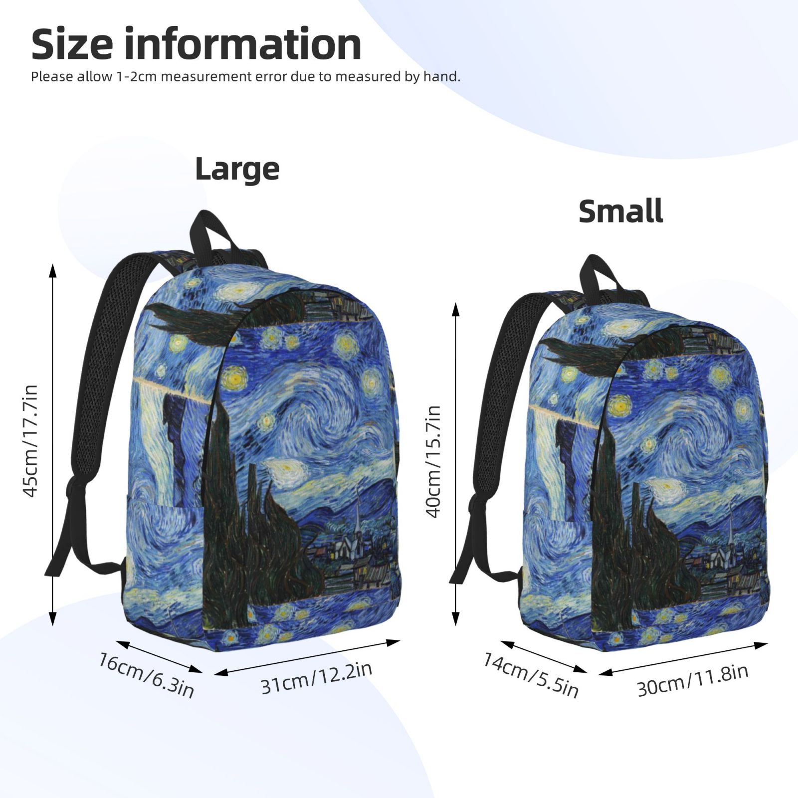 Sigee The Starry Night for Canvas Large Capacity Laptop Backpack for ...