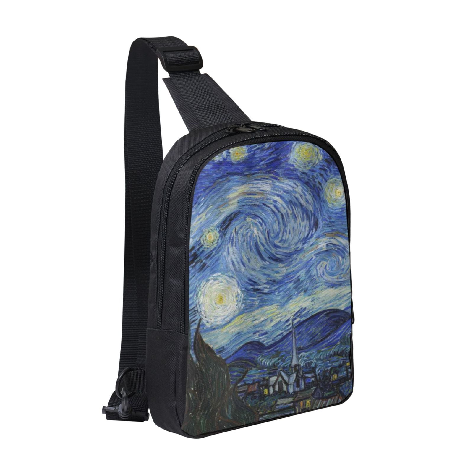 Sigee The Starry Night for Dual Pocket Sling Backpack Hiking Daypack ...