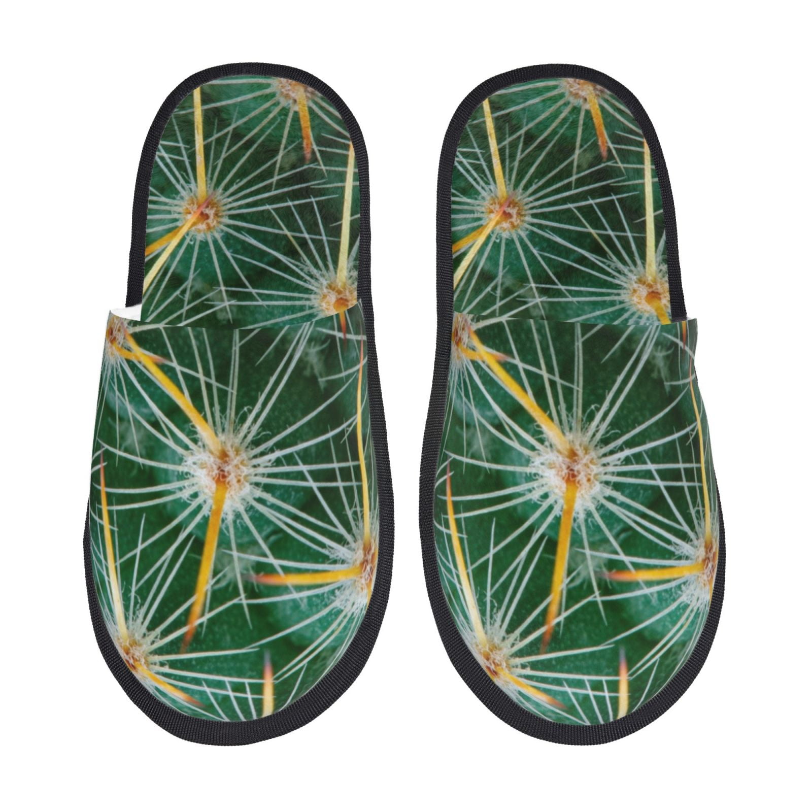 Sigee Thorns Of Macro Cactus for Cozy Furry Slippers Super Soft Indoor ...