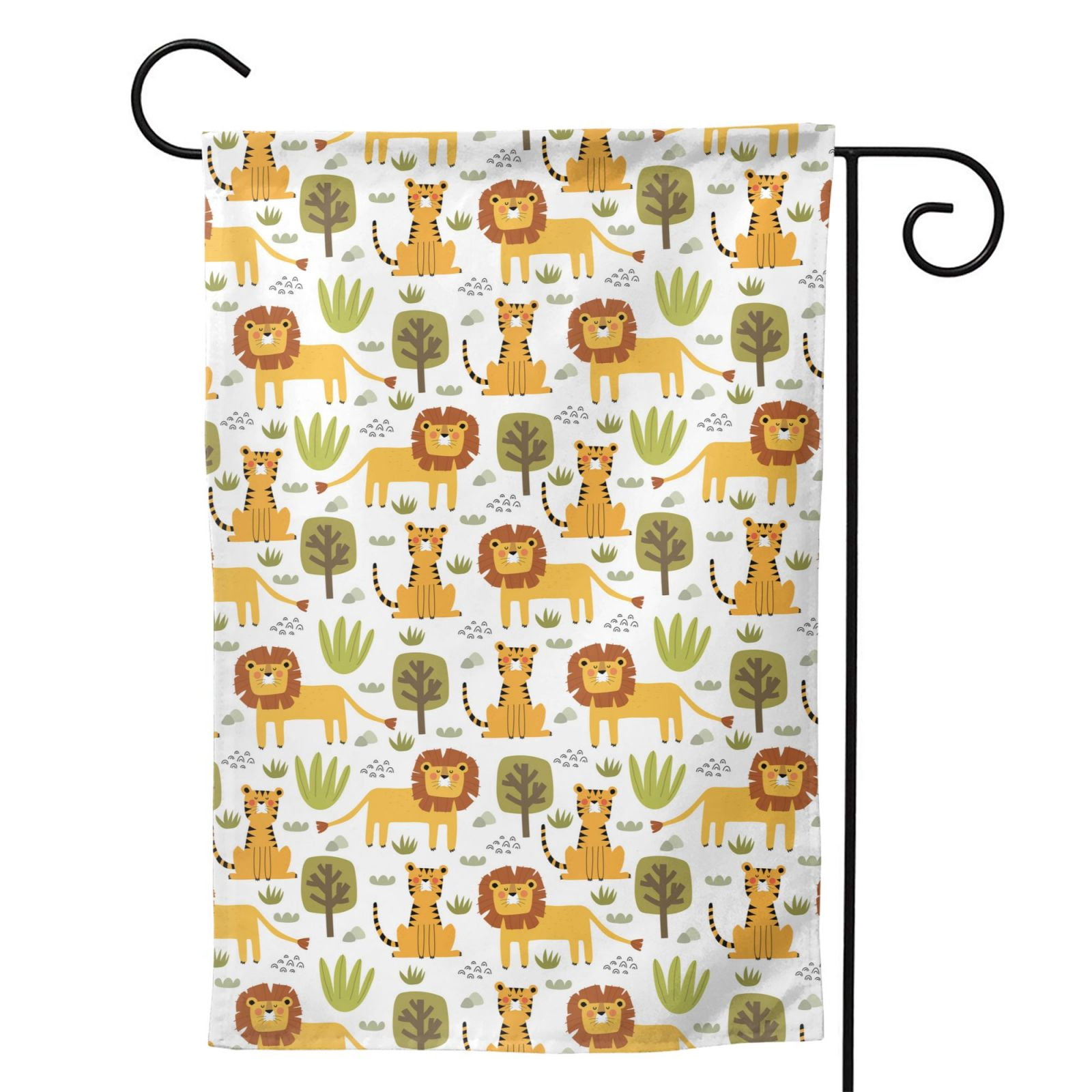 Sigee Tiger Lion for Live Happy Decorative Small Garden Flag,Double ...