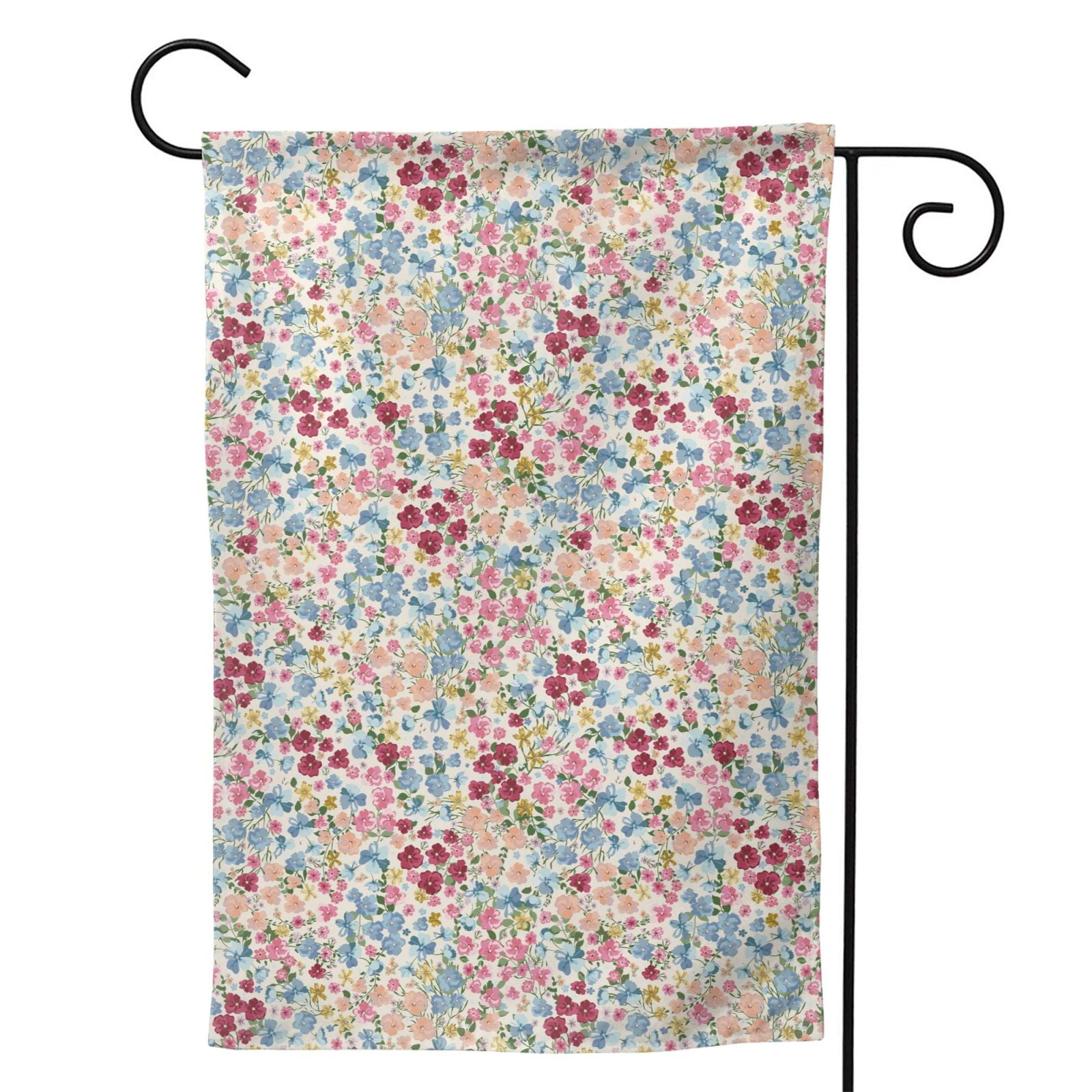 Sigee Trendy Floral Design for Live Happy Decorative Small Garden Flag ...
