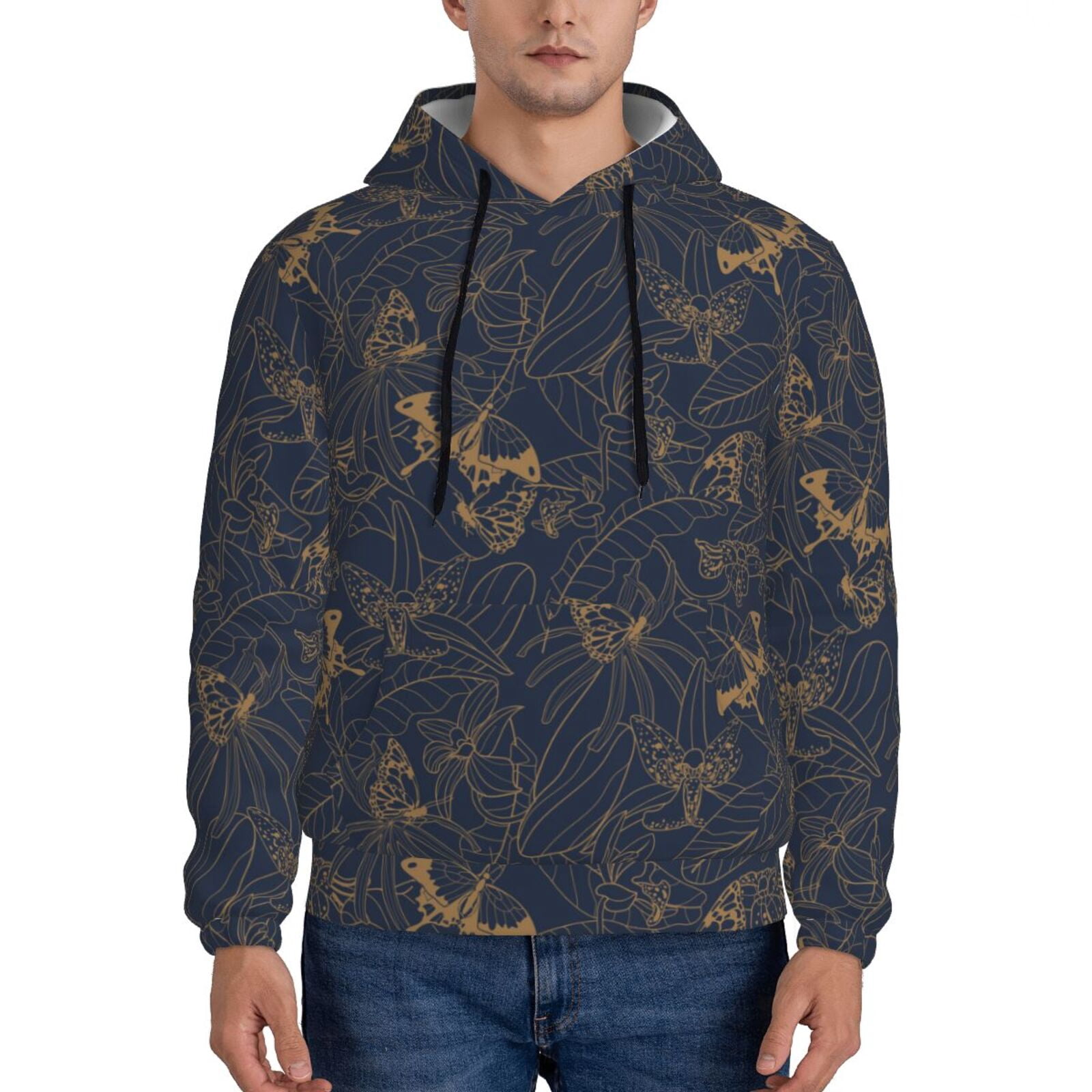 Sigee Tropical Butterfly for Men's Pullover Hoodie Sweatshirts Adult ...