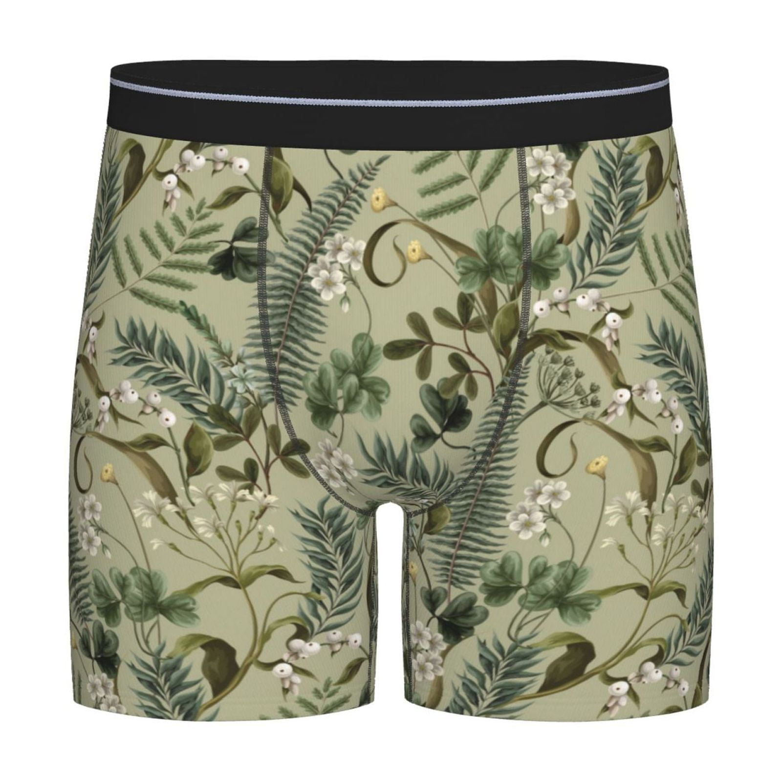 Sigee Tropical Plants Green for Men's Boxer Briefs,Moisture Wicking and ...