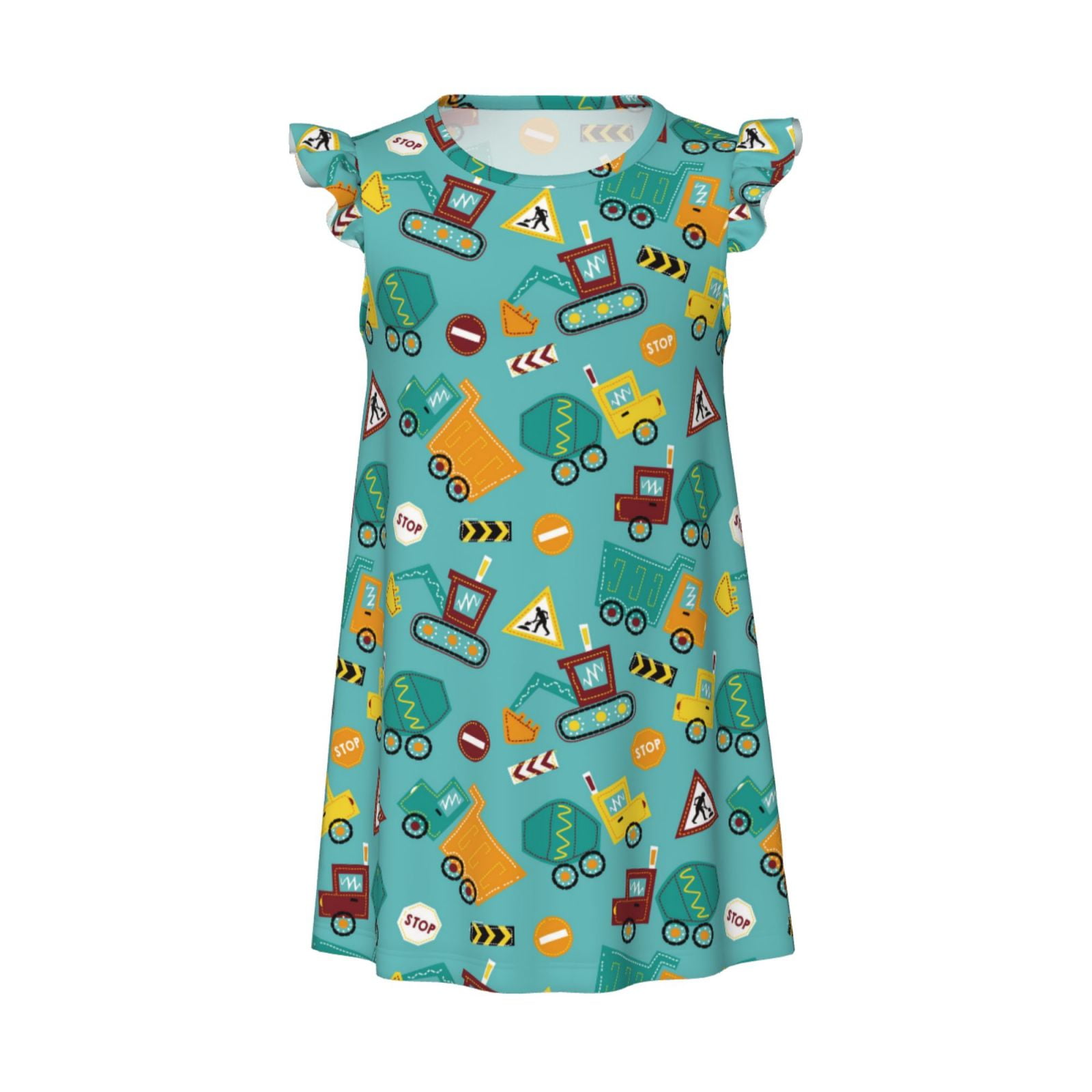 Sigee Trucks And Excavators for Girls Sleepwear Nightie,Night Sleep ...