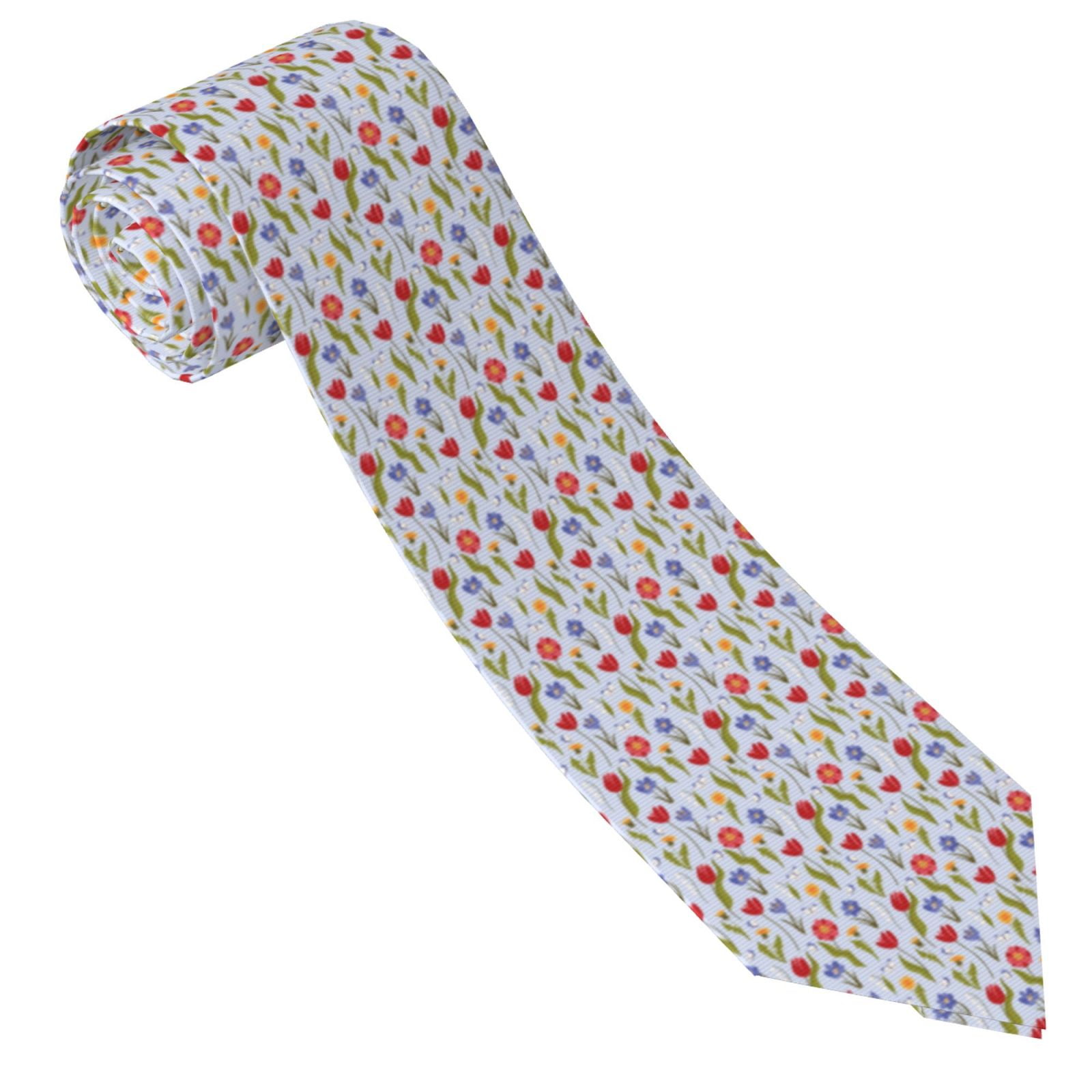 Sigee Tulips Flowers for Elegant Men's Necktie,Classic Tie for Formal ...