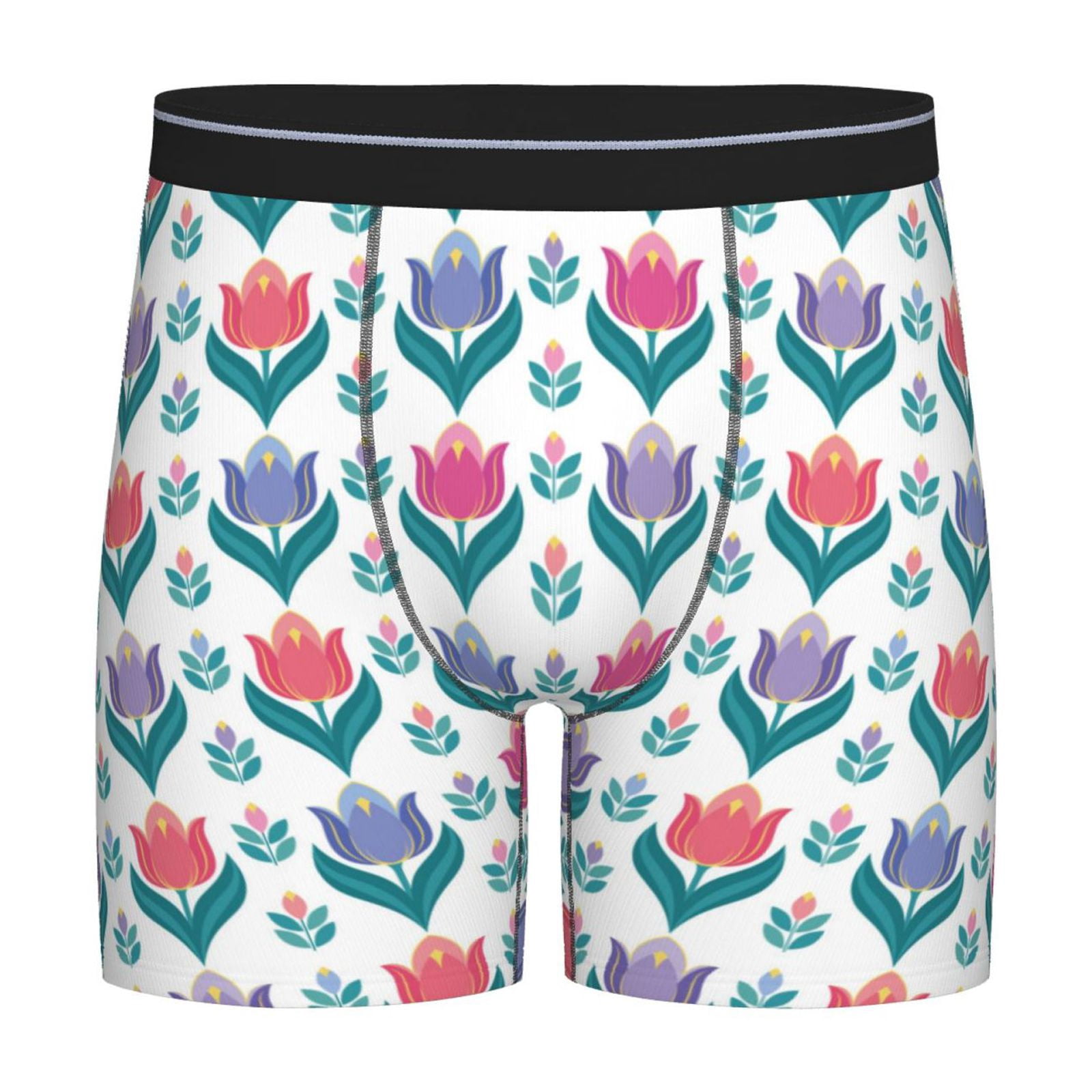 Sigee Tulips Flowers for Men's Boxer Briefs,Moisture Wicking and ...