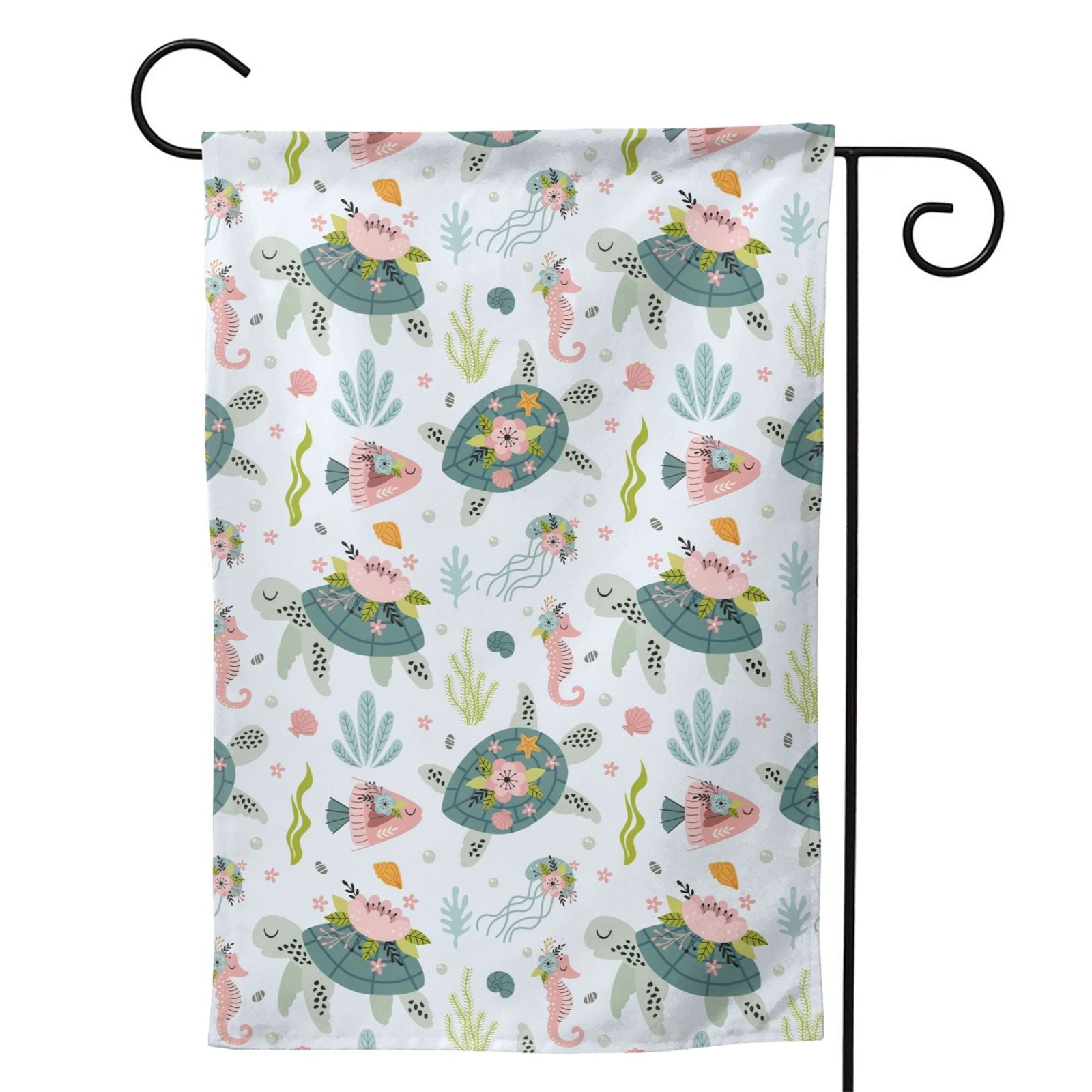 Sigee Turtle and Sea Life for Live Happy Decorative Small Garden Flag ...