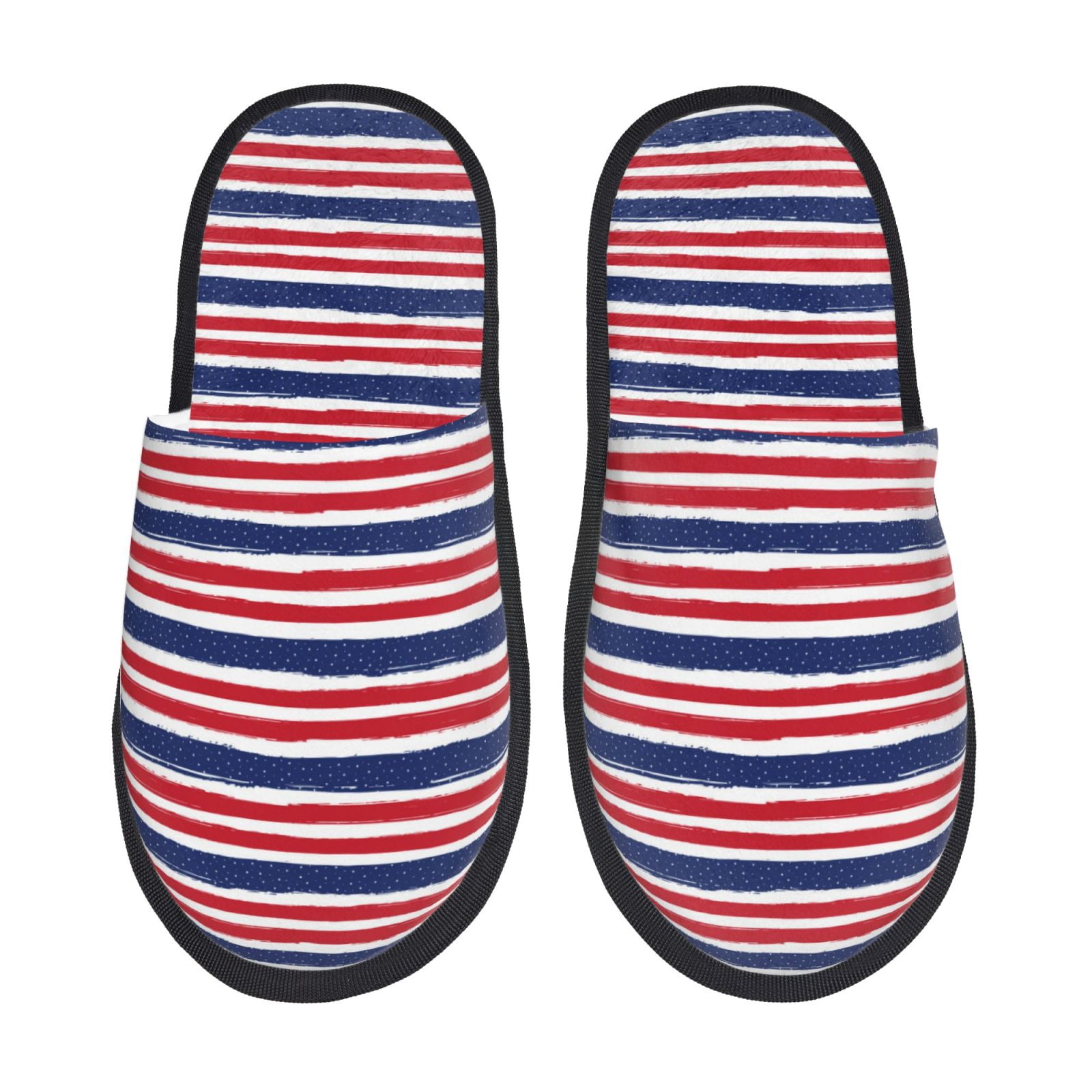 Sigee USA Colors Stripes for Cozy Furry Slippers Super Soft Indoor and ...