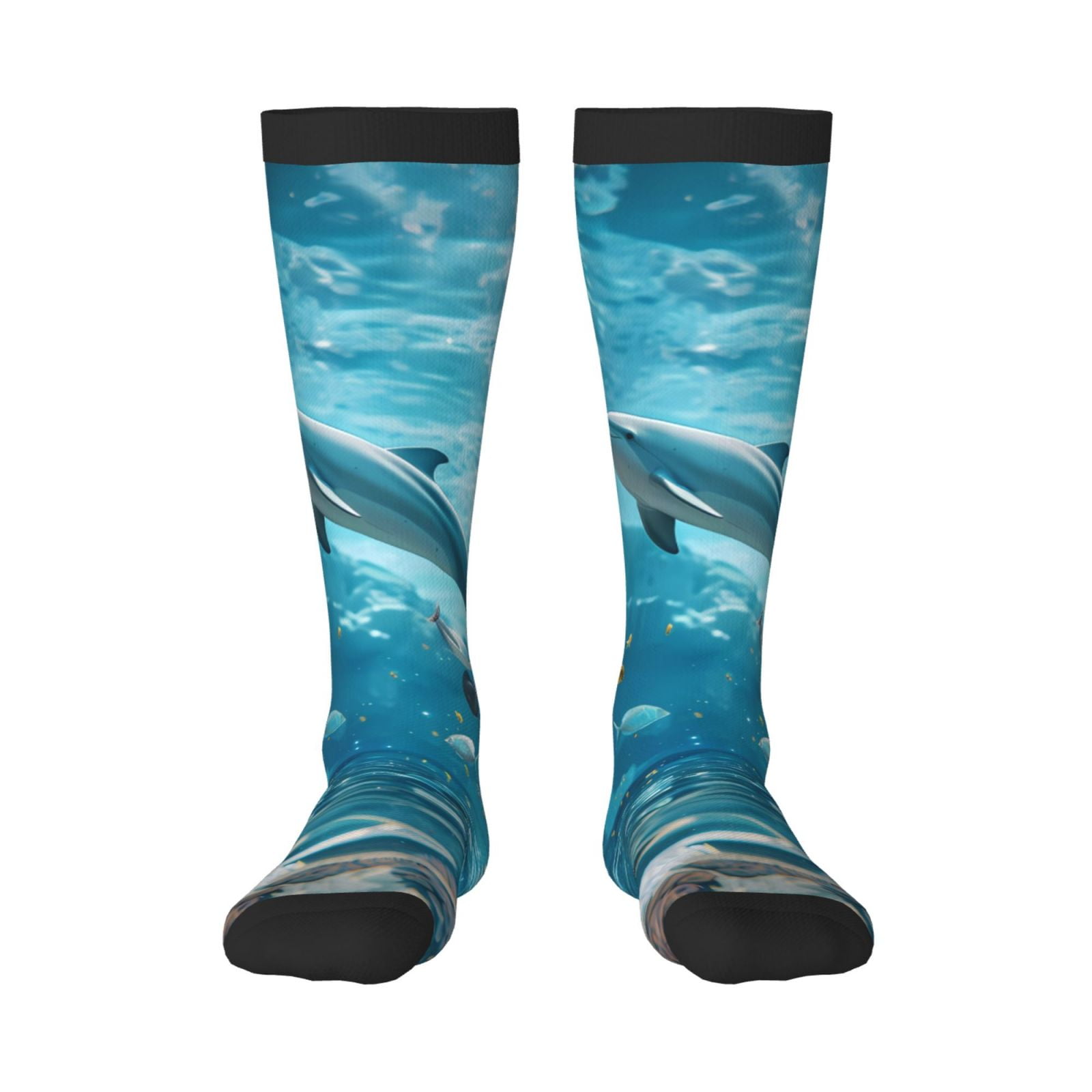 Sigee Underwater Dolphin Scene for Socks for Men Women Socks Stocking ...