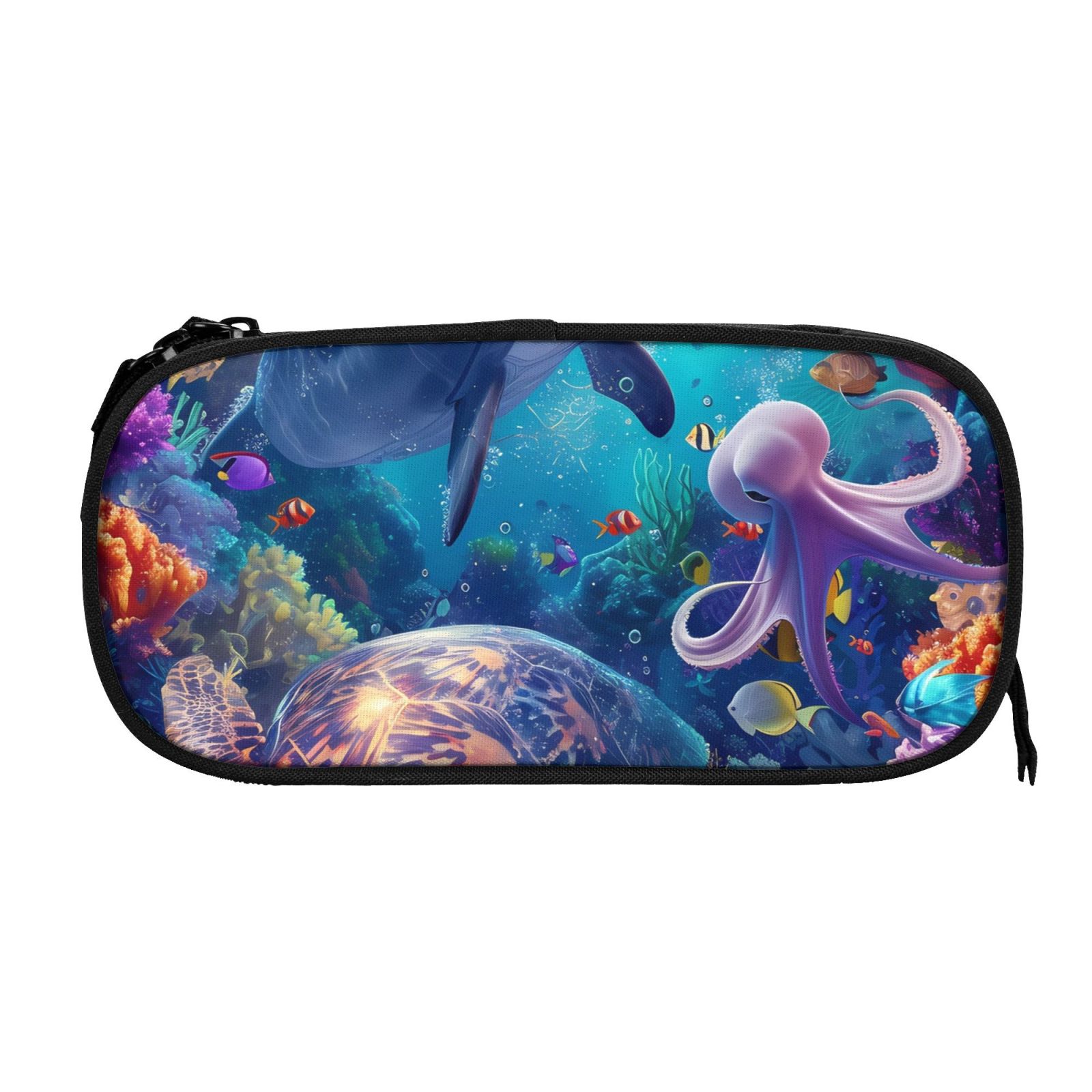 Sigee Underwater Turtle Dolphin Octopus for Portable Pencil Pouch with ...