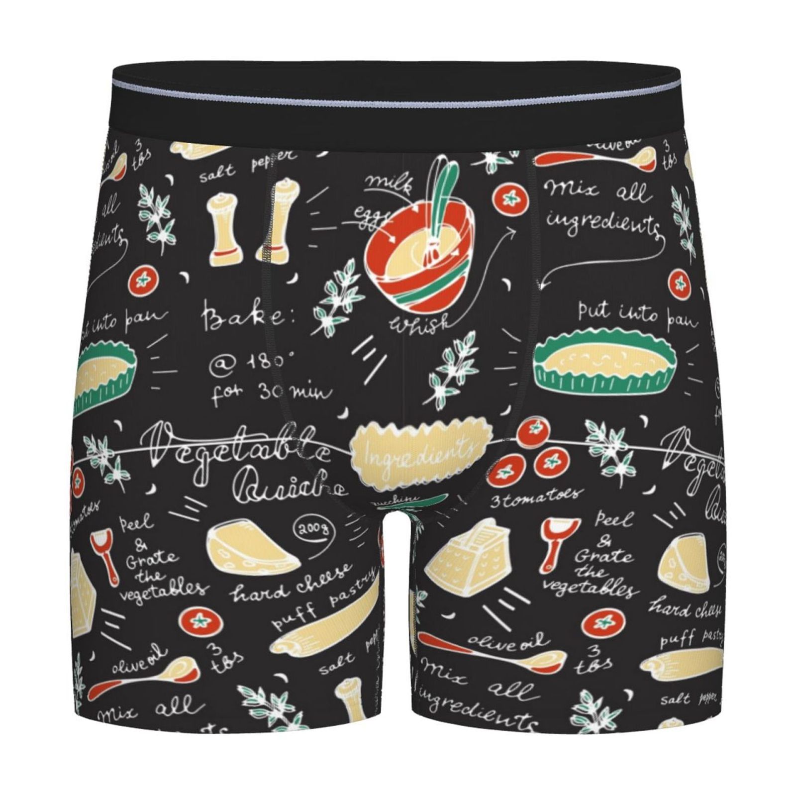 Sigee Vegetable Quiche for Men's Boxer Briefs,Moisture Wicking and ...
