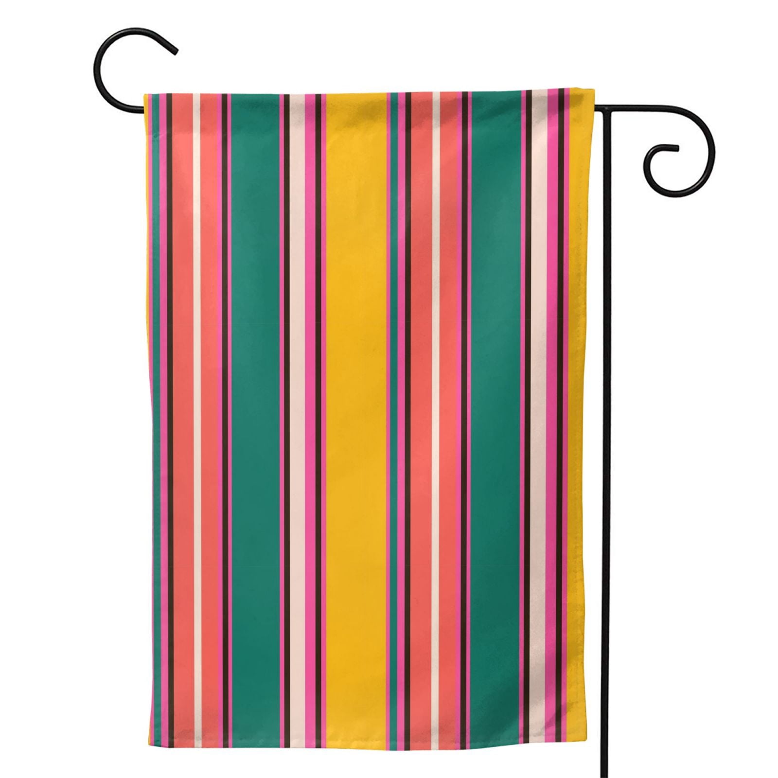 Sigee Vertical Stripes for Live Happy Decorative Small Garden Flag ...
