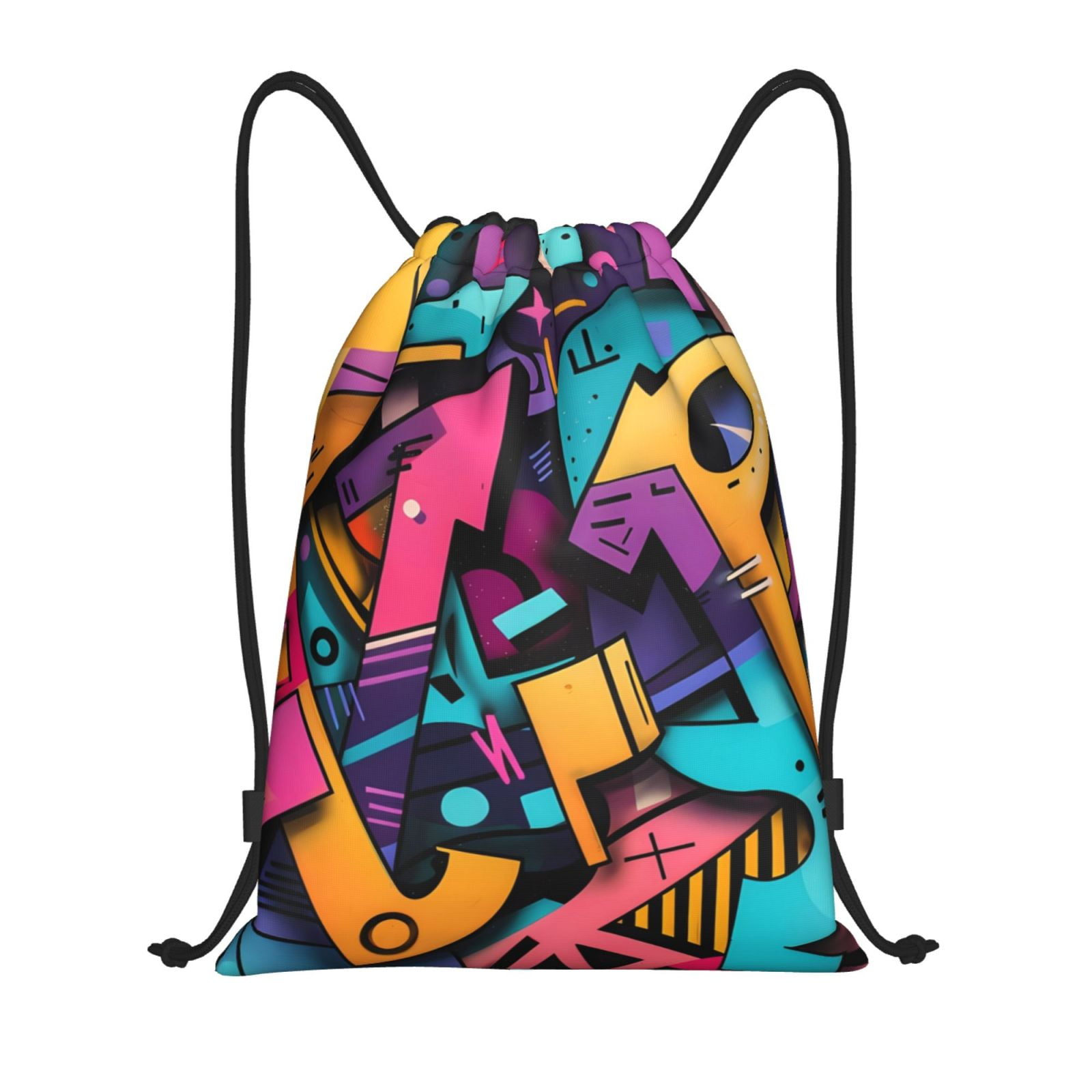 Sigee Vibrant Graffiti Urban Art for Drawstring Bag String Backpack for ...