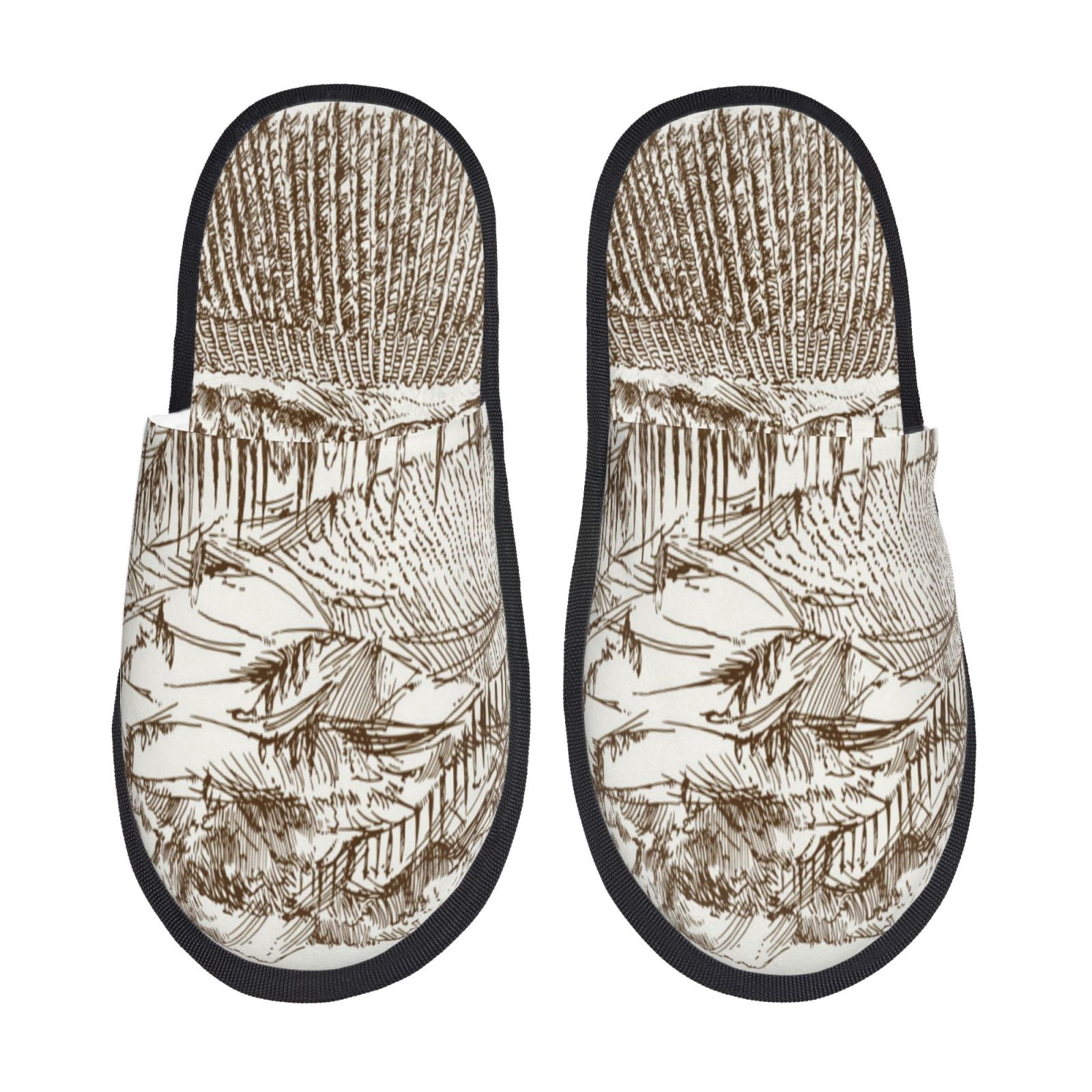 Sigee Vineyard Landscape 1 for Cozy Furry Slippers Super Soft Indoor ...